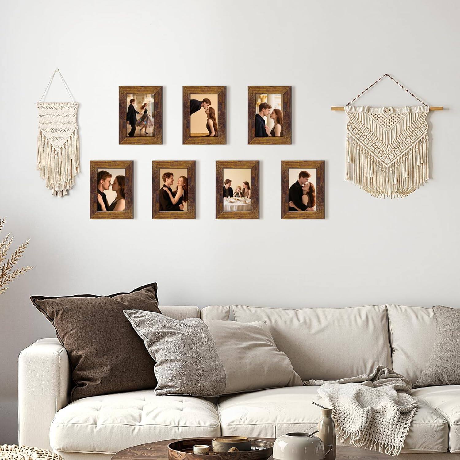 blue Picture Frames 4x6 Rustic Frame Fits 4 by 6 Inch Prints Wall ...