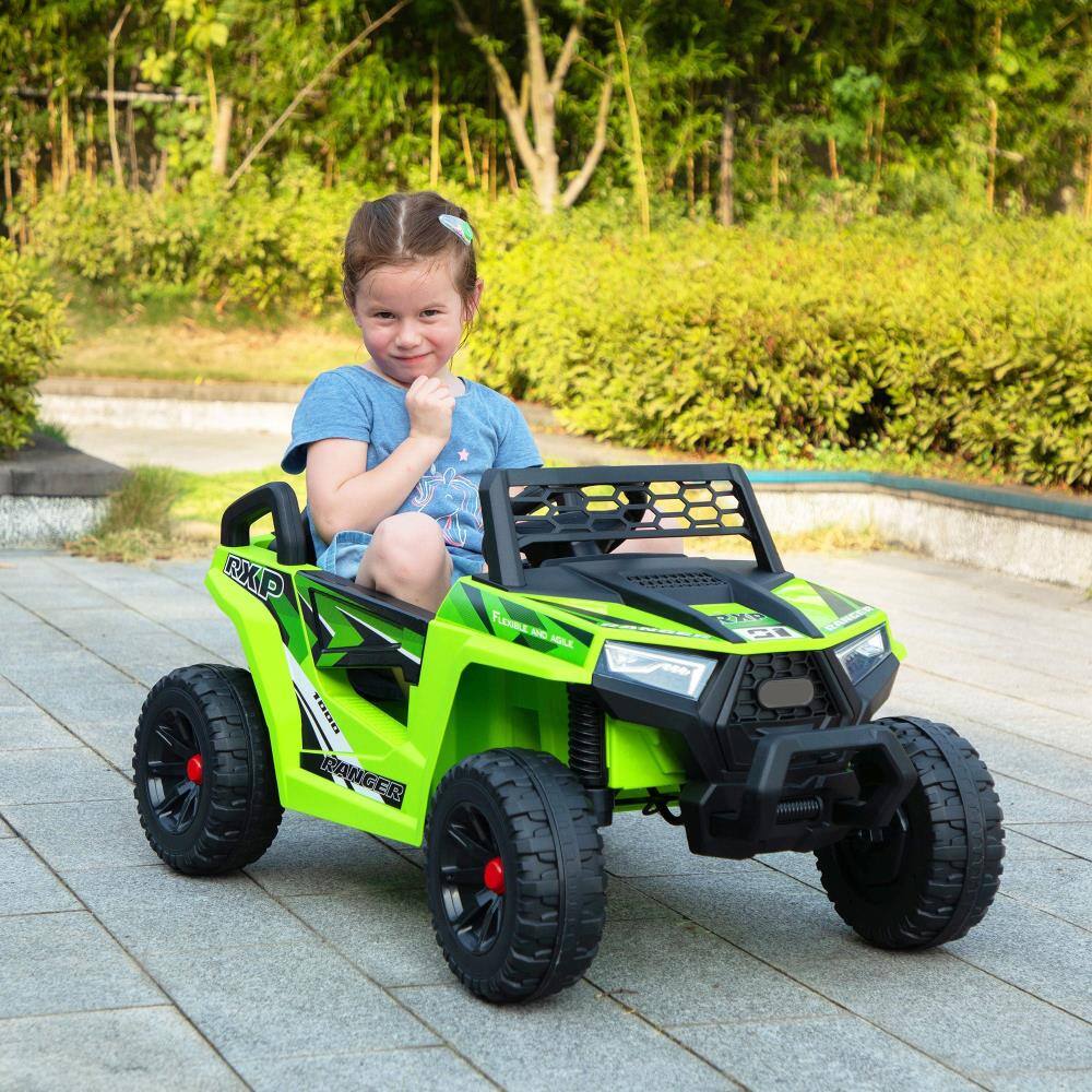 BreeBe 12V Kids Ride On Mini UTV, Electric Car w/ LED Lights, Horn ...
