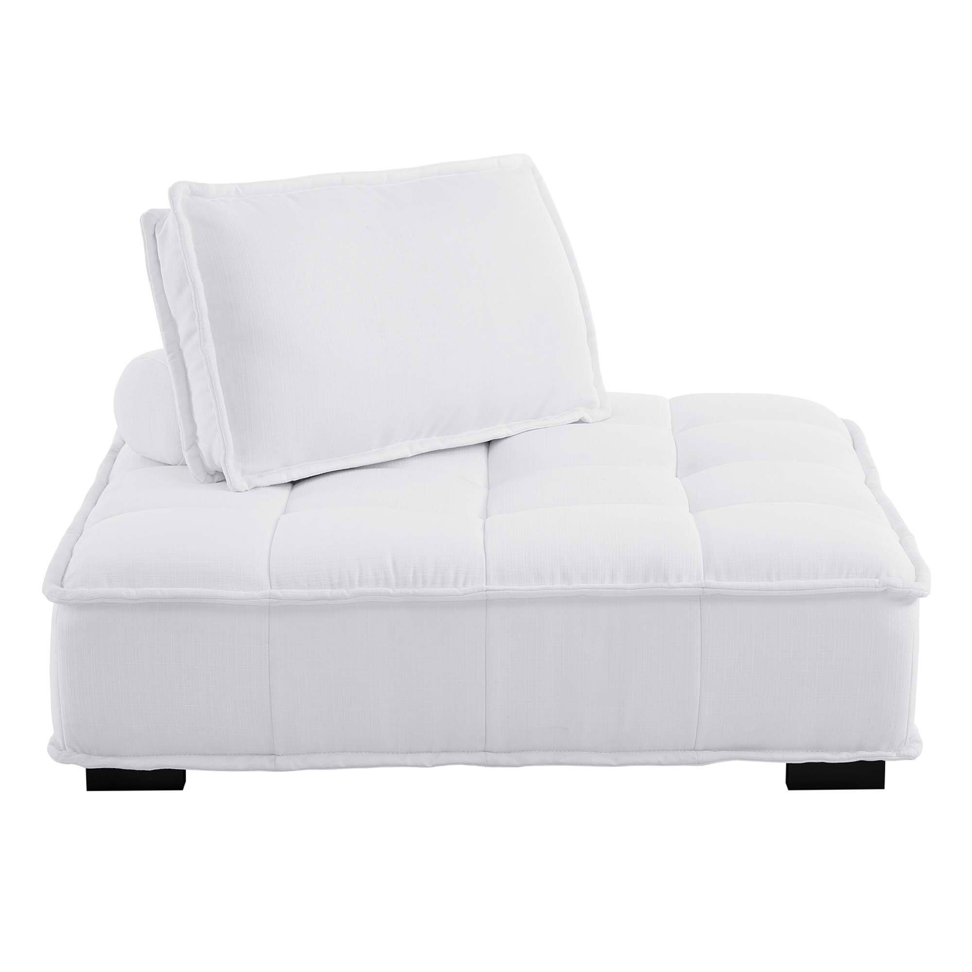 Saunter Tufted Fabric Armless Chair by Modway White EEI-4725-WHI - Best Buy