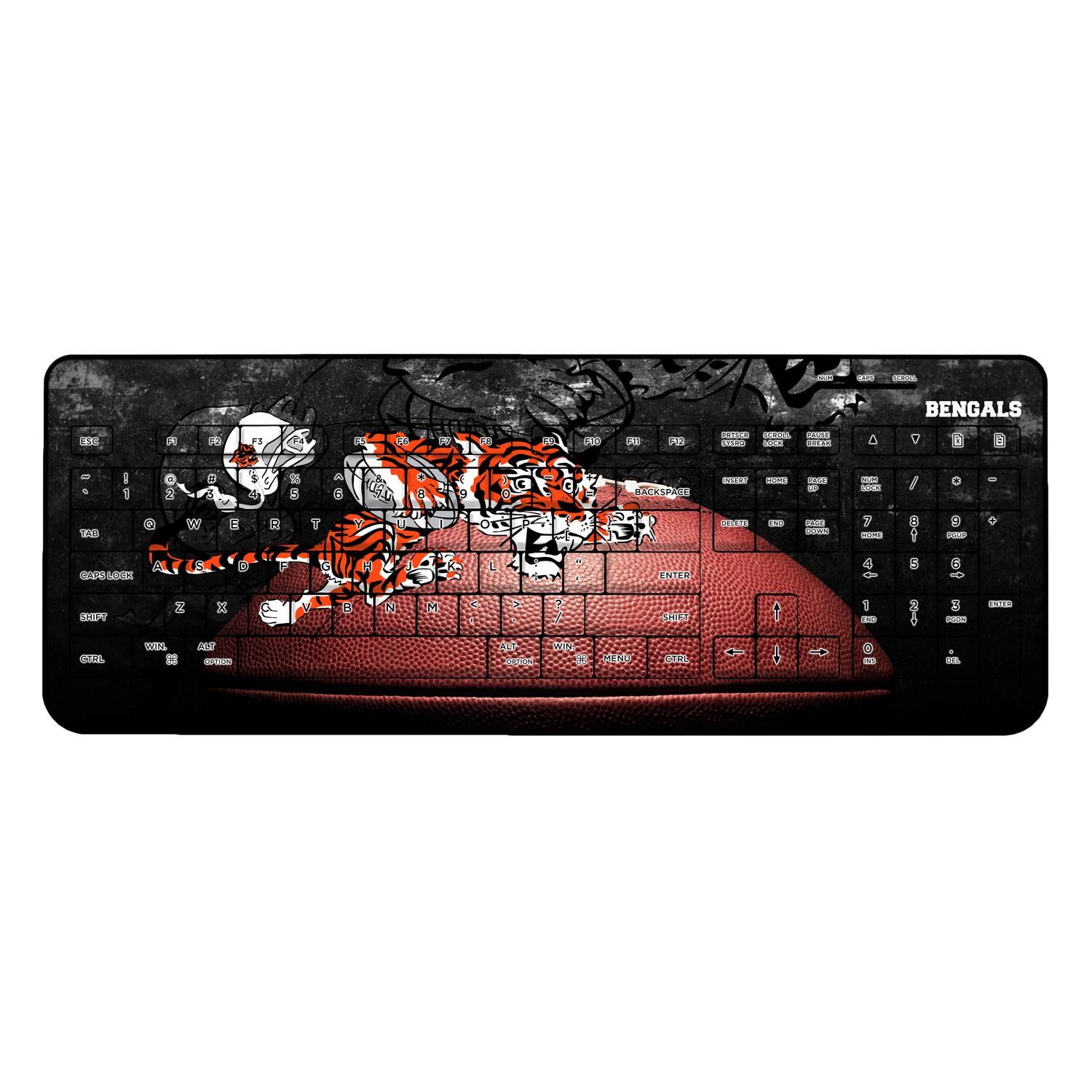 Keyscaper Cincinnati Bengals Legendary Design Wireless Keyboard ...