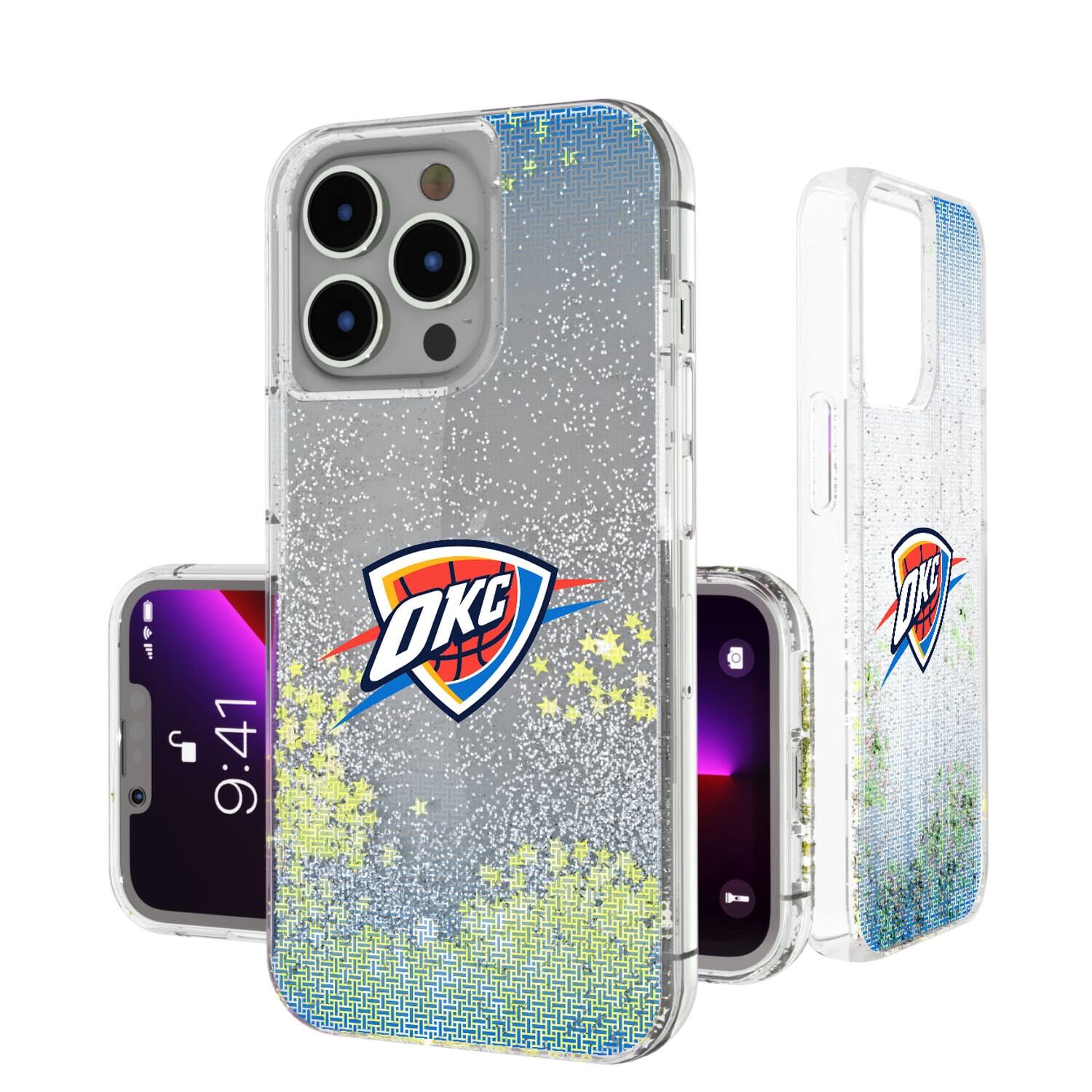 Keyscaper NBA Oklahoma City Thunder Linen Logo iPhone Glitter Case 14 ...