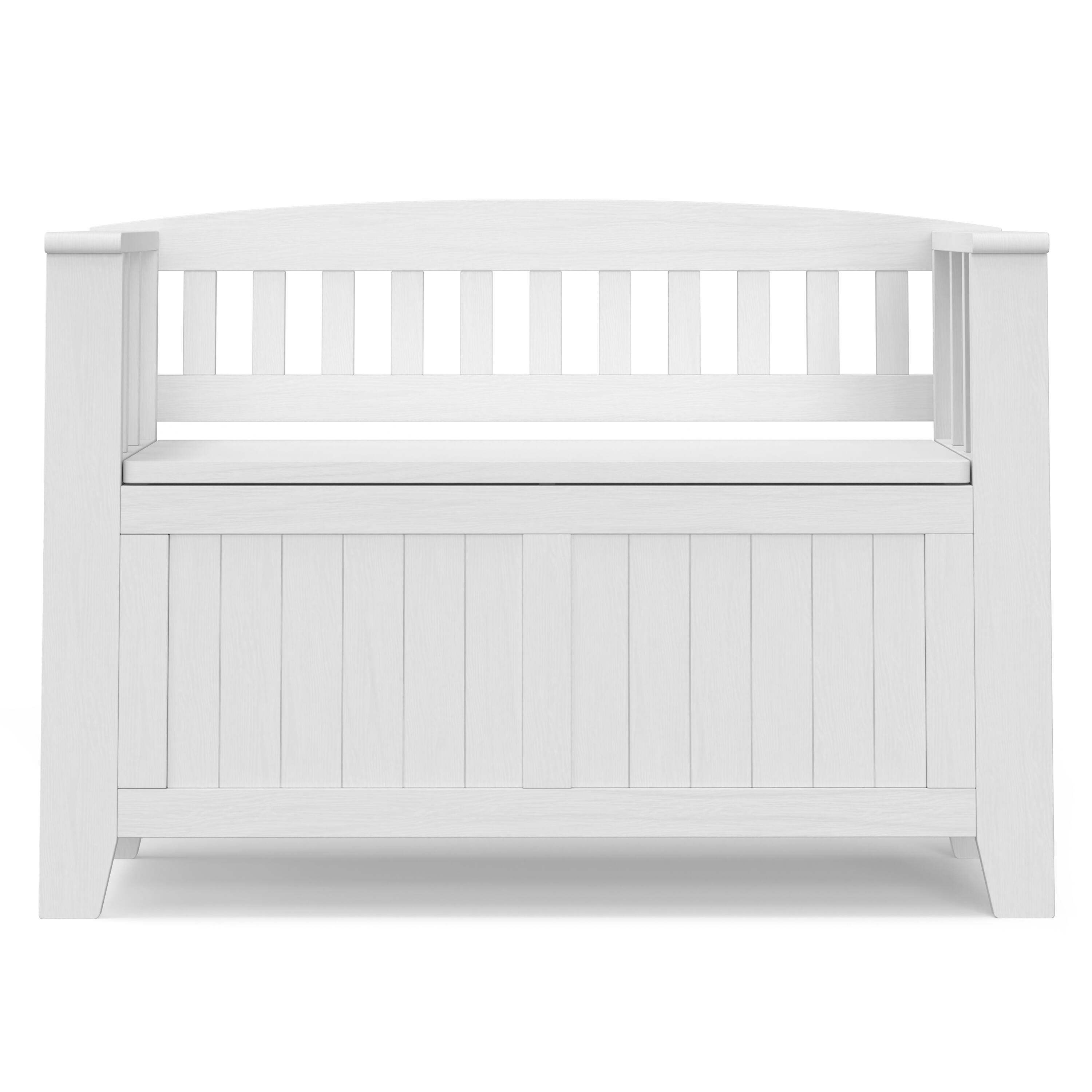 Simpli Home Acadian Solid Wood 36 inch Wide Small Storage Bench and 36 ...