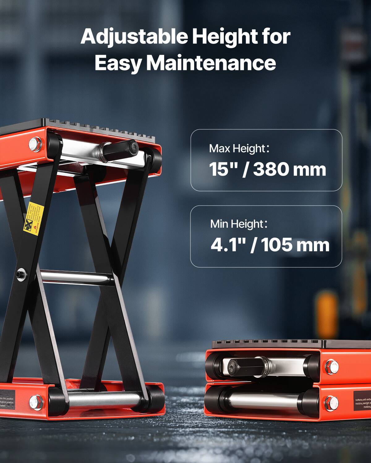 VEVOR Motorcycle Lift, 1200lbs Weight Capacity, Wide Deck Motorcycle ...