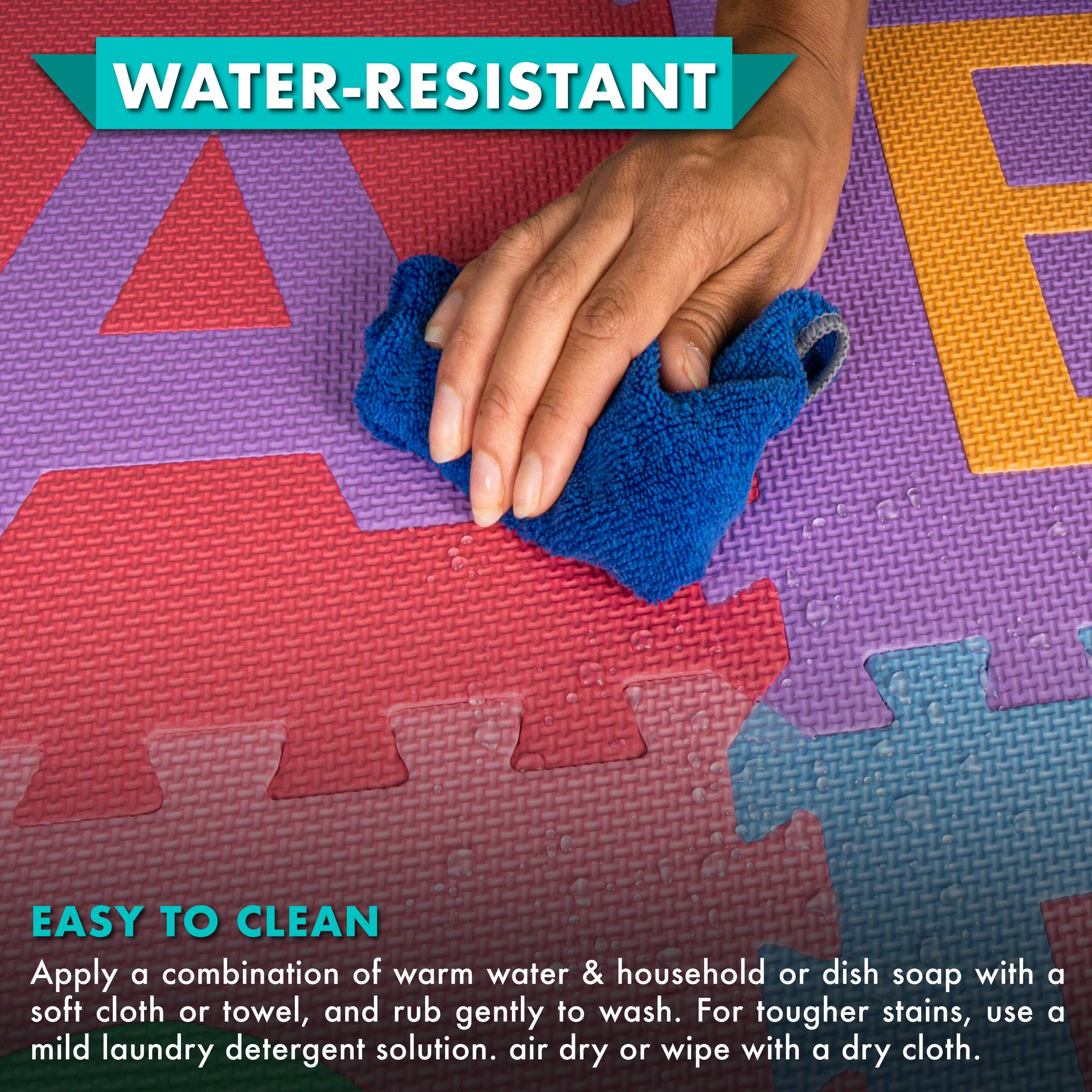 ProSource Kids Solid Floor Play Mat 3/8 in, 36 sf Assorted k-1001 ...