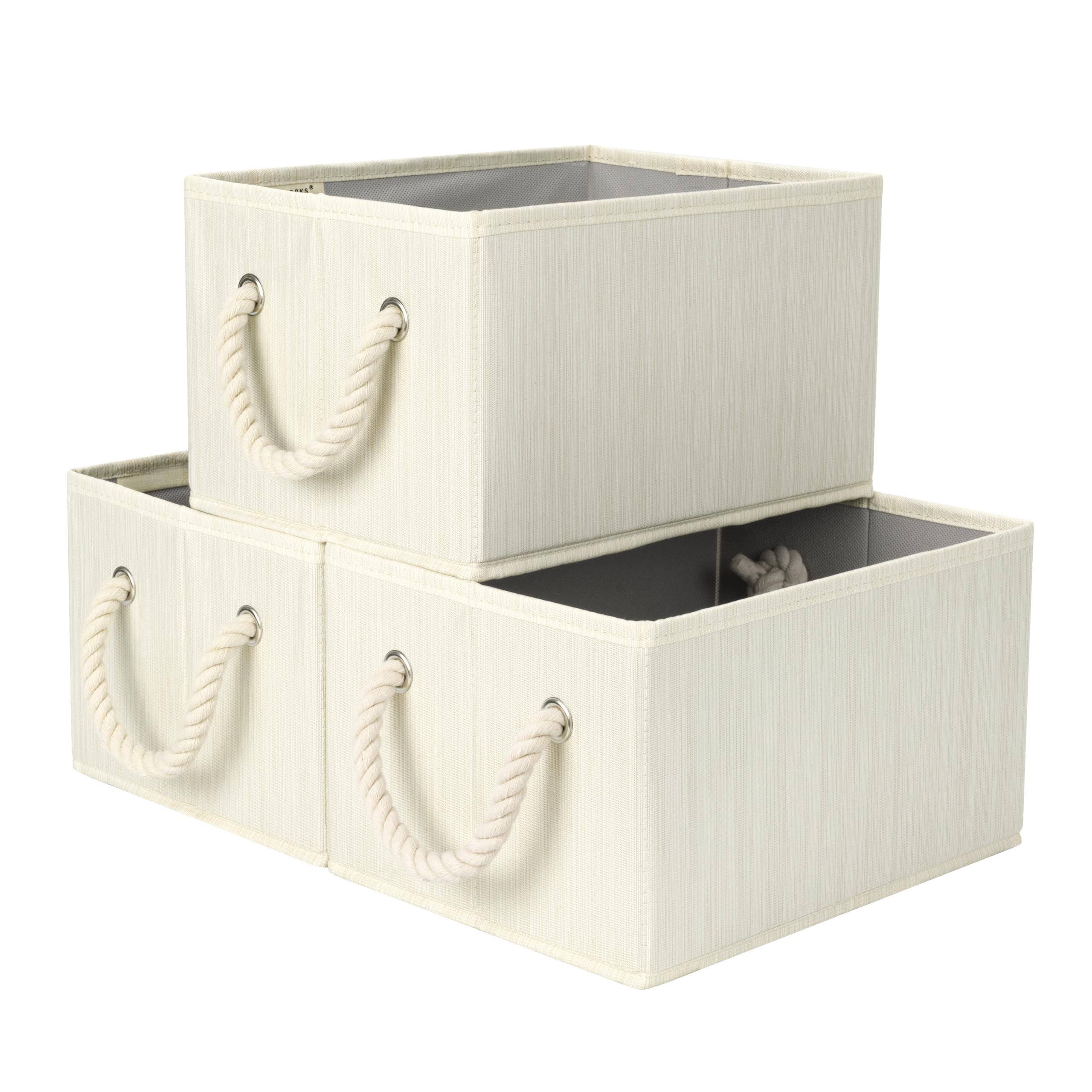 Dapper Styles Storage Baskets For Shelves Foldable Fabric Closet Bins ...