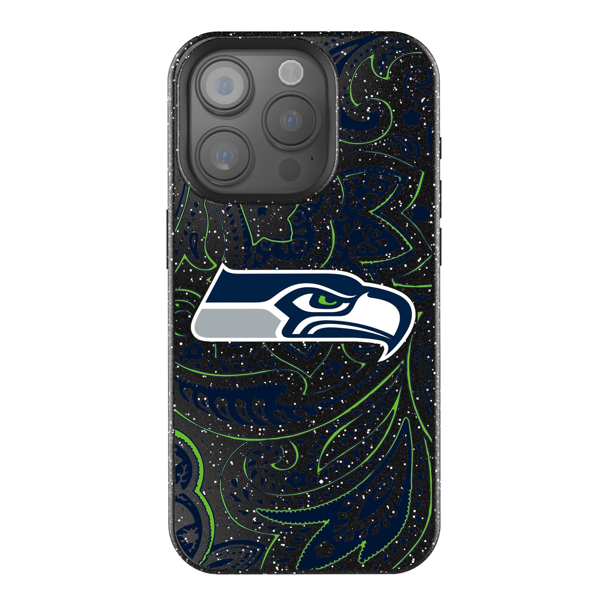 Keyscaper NFL Seattle Seahawks Paisley Bling iPhone Case 15 Pro Black ...