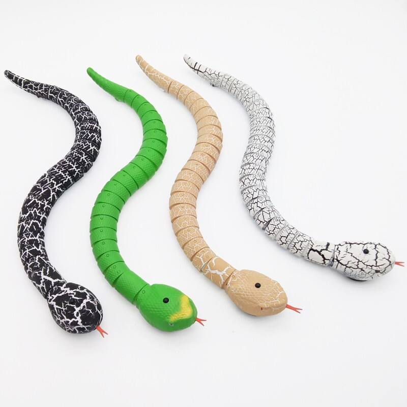 Topteng USB Rechargeable Remote Control Rattlesnake Toy Real Slithering ...