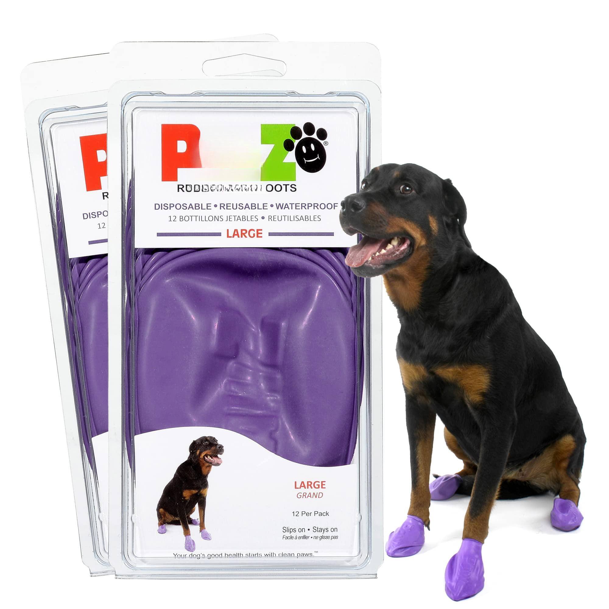 Live At Space Pawz Rubber Dog Boots For Paws Up To 4" 24 Total (2 Packs ...