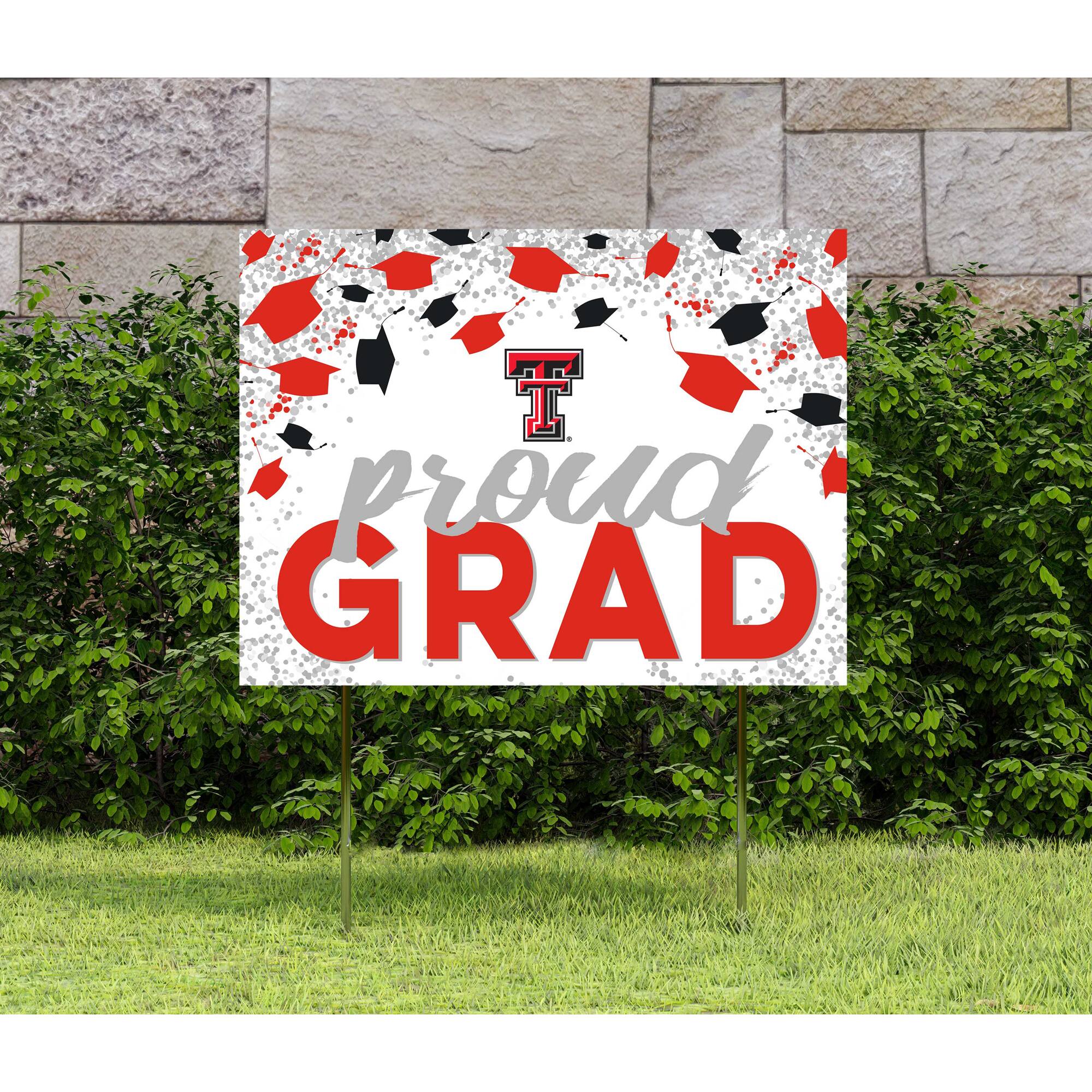 Jardine Texas Tech Red Raiders 18'' x 24'' Grad Yard Sign White 4940148 ...