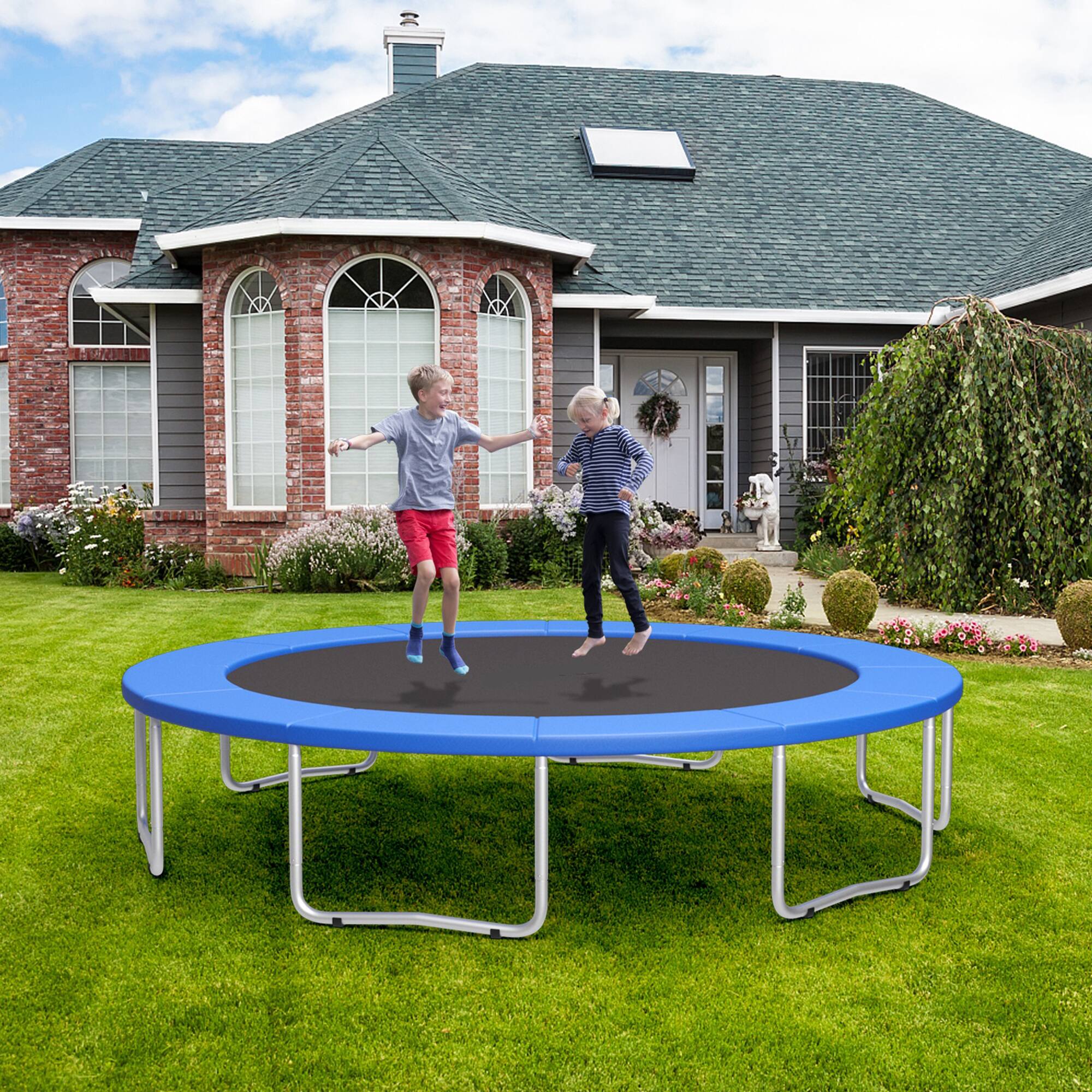 Gymax 10FT Trampoline Replacement Safety Pad Universal Trampoline Cover ...