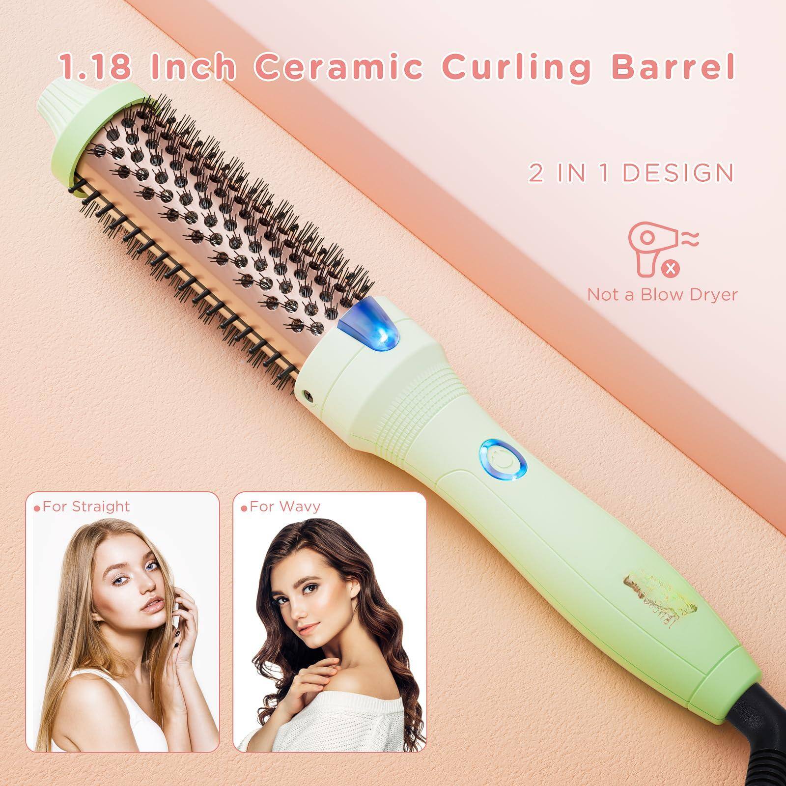 Reds Spade Brush Hot Styling Ionic Curling Iron With Tourmaline Ceramic ...