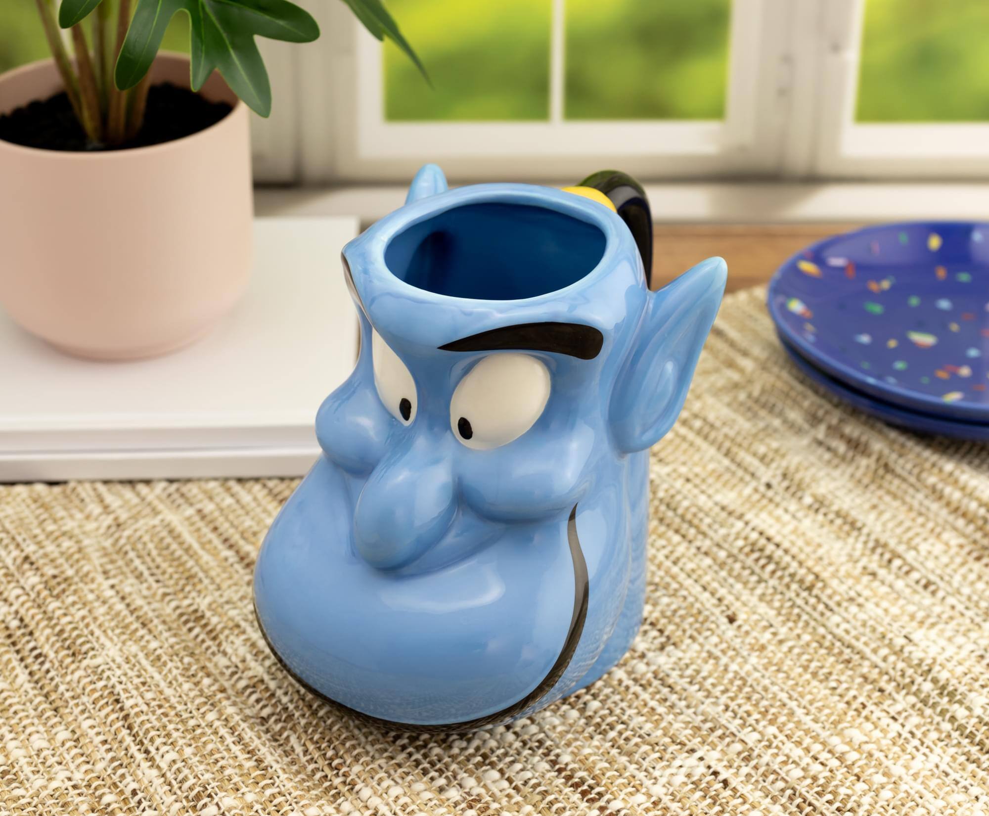 Disney Aladdin Genie 3D Sculpted Ceramic Mug | Holds 22 Ounces Blue ...