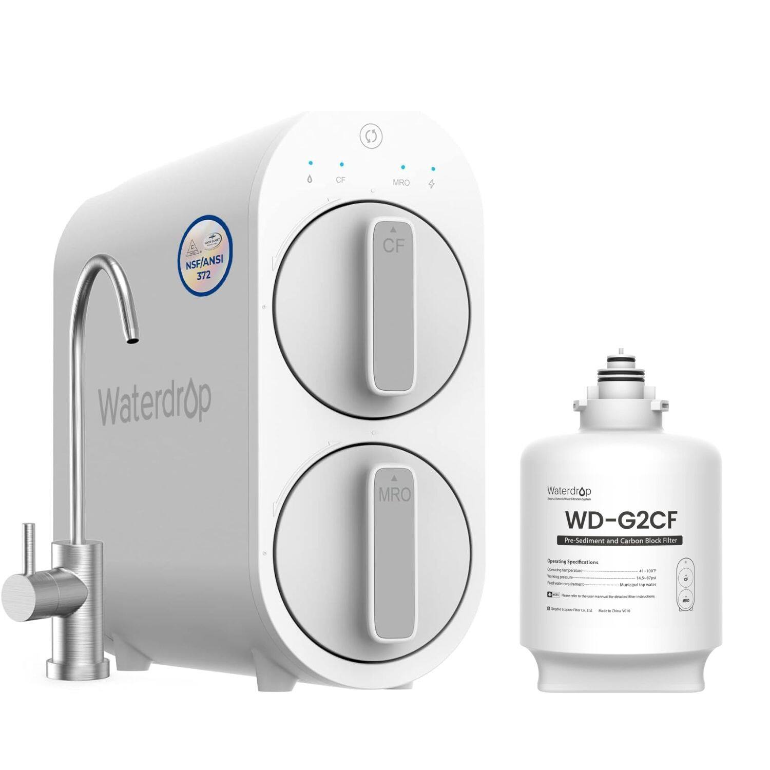 Waterdrop G2 Reverse Osmosis System Extra WD G2CF Replacement filter ...