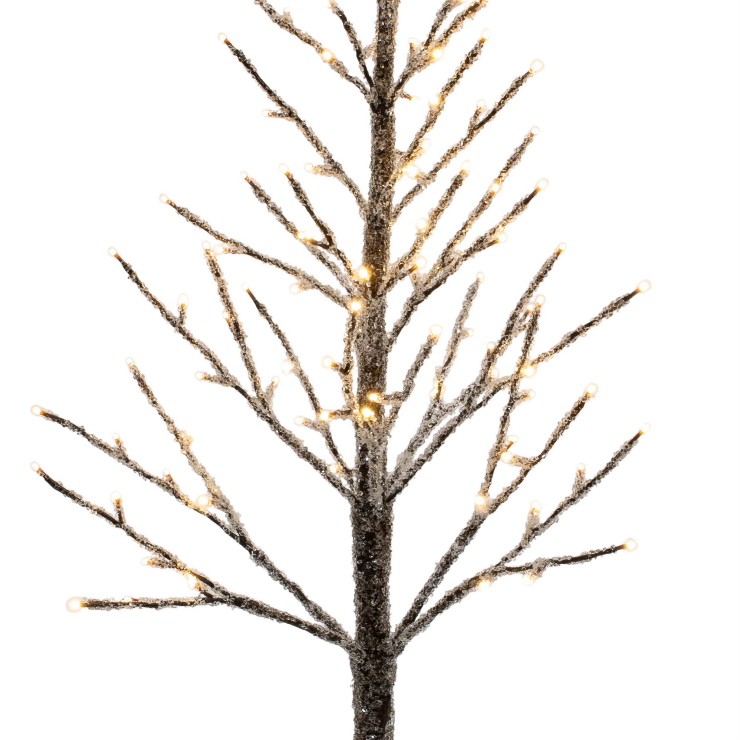 BreeBe LED Icy Twig Tree 48"H Brown 91901DS - Best Buy