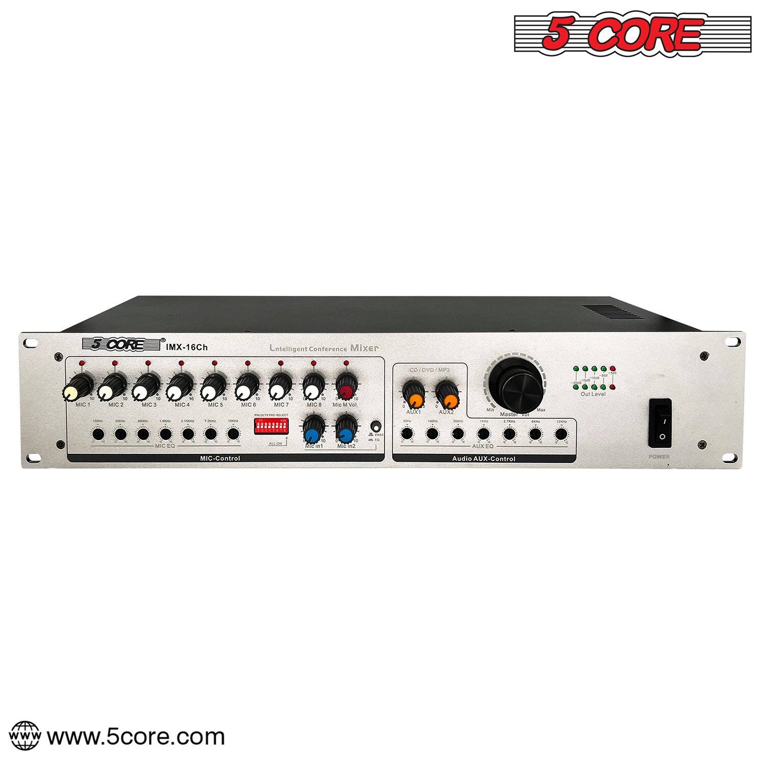 5 CORE 16 Channel Intelligent Conference Smart Audio Mixer Dj Equipment ...
