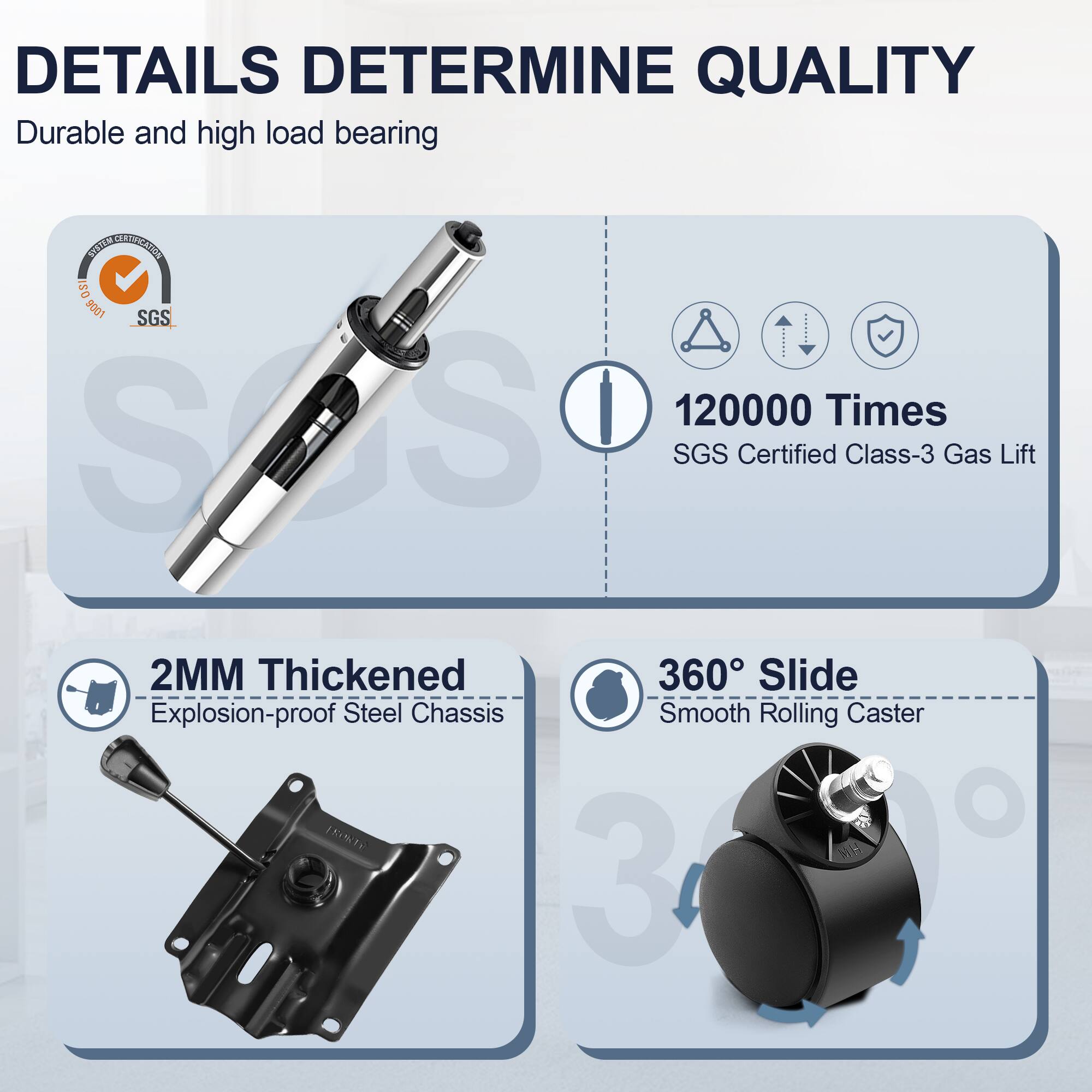 Brick Attic Drafting Chair with Backrest, PU Leather Adjustable Foot ...