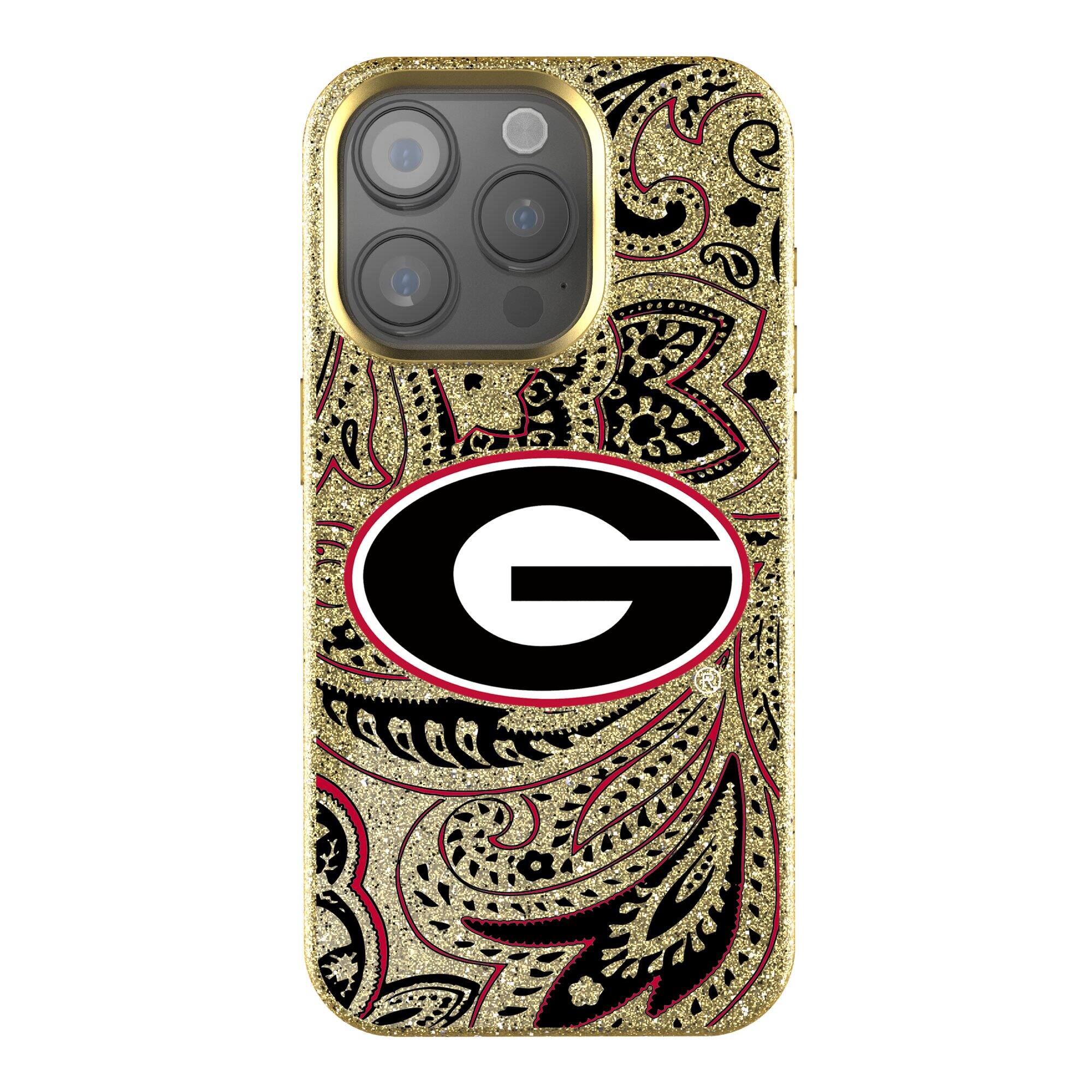 Keyscaper NCAA Georgia Bulldogs Paisley Bling iPhone Case 15 Gold ...