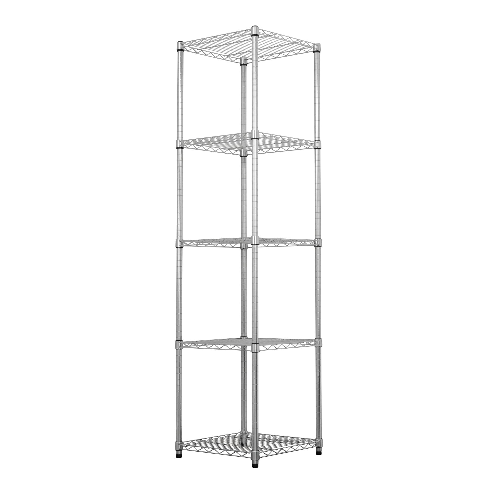 Eden Trails Heavy Duty Wire Shelf with Wheels, Adjustable Metal Storage ...