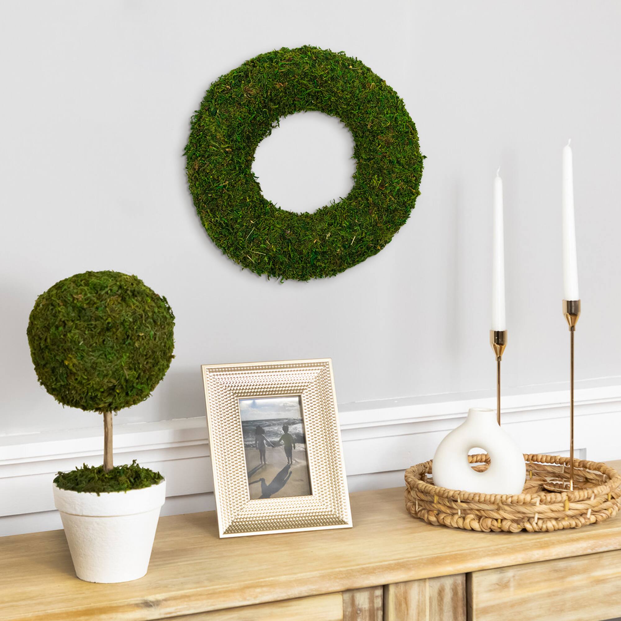 Northlight Reindeer Moss Artificial Wreath 13.5" Green 31516463 - Best Buy