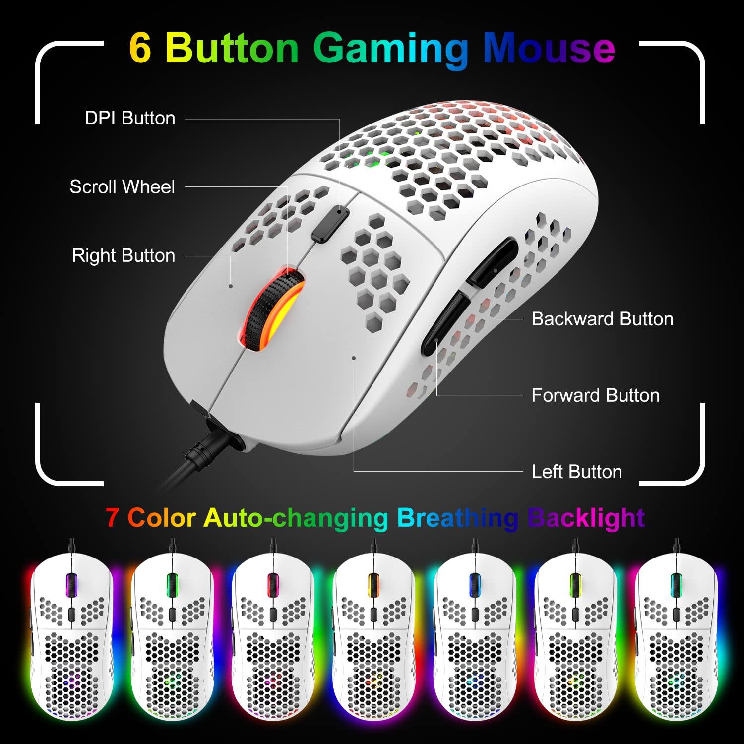 Pacoar Cade 60 Gaming And Mouse Combo Samll Mini Rgb Led Backlight ...