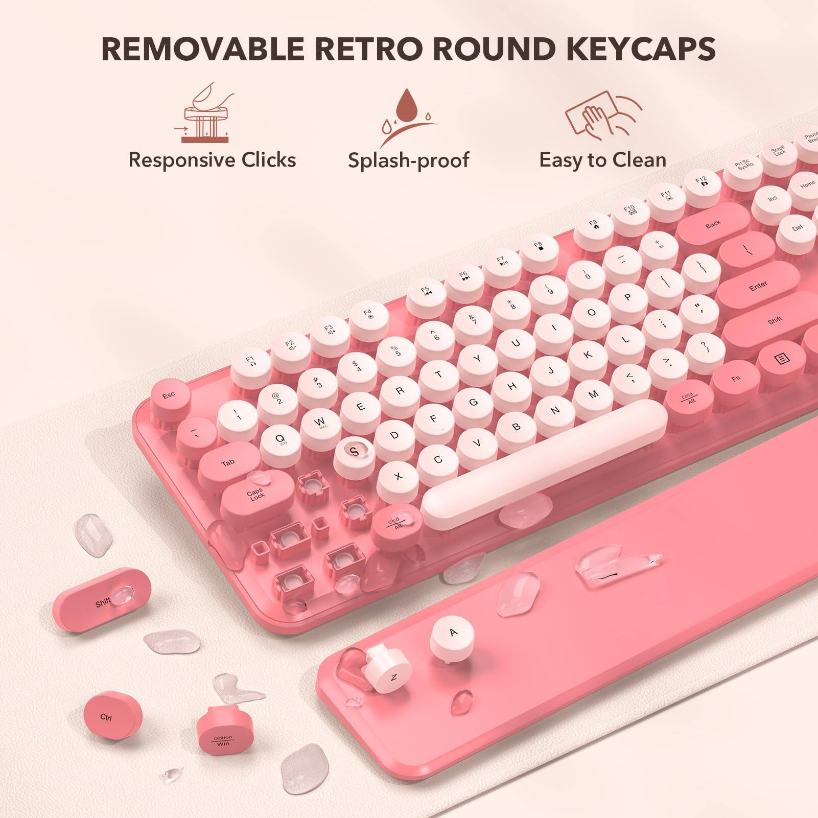 Reds Spade And Mouse Combo Retro With Round Keycaps Full size ...