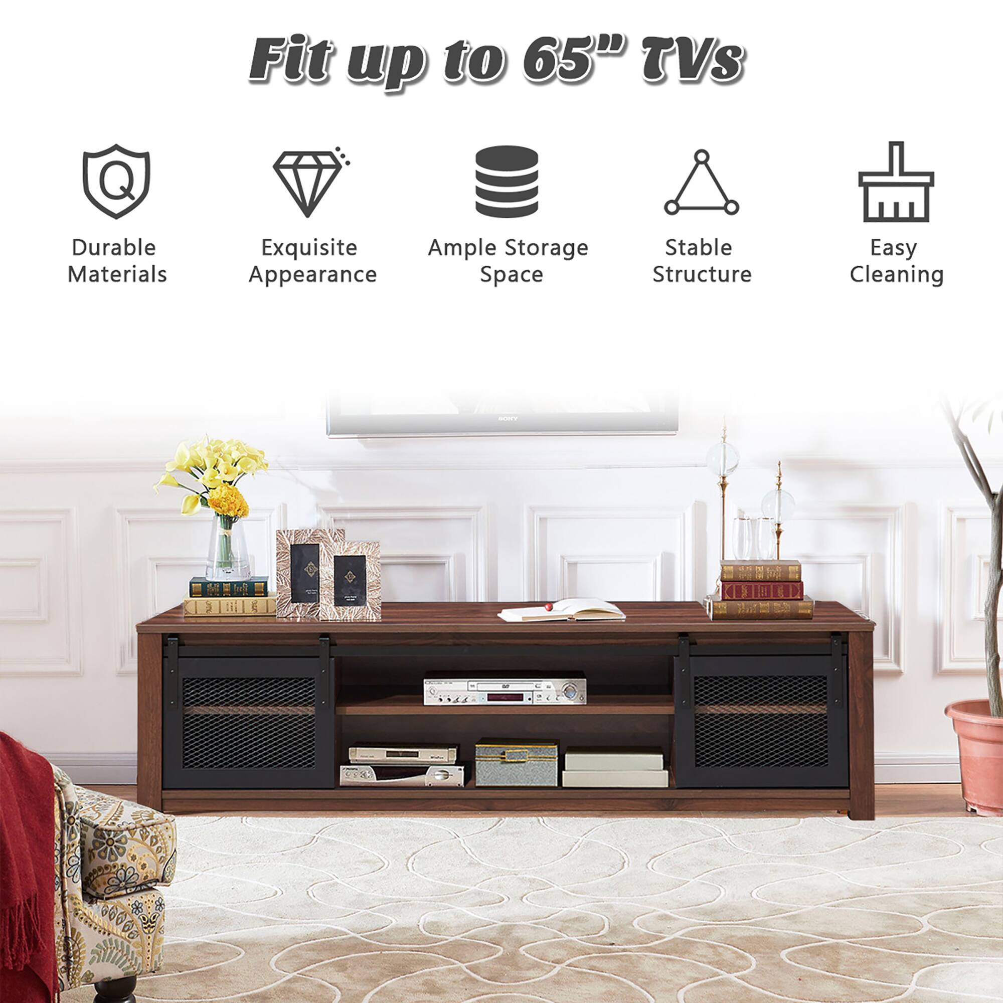 Customer Reviews: TV Stand Entertainment Center for TV's up to 65 ...