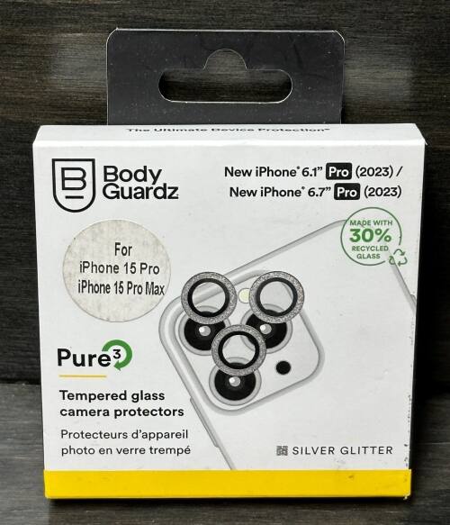 BodyGuardz Pure 3 Tempered Glass Camera Protector iPhone 15 Pro/15 Pro ...
