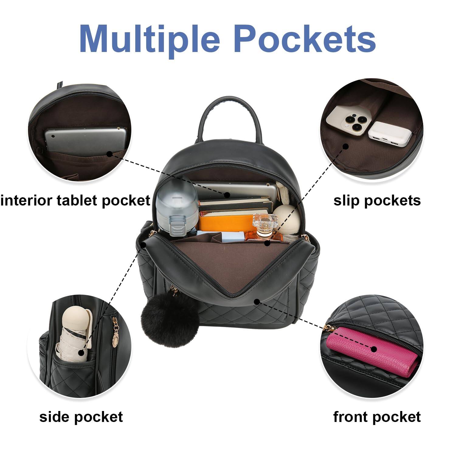 Cozy Serene Fashion Mini Backpack Purse Small Cute Plaid Leather Women ...