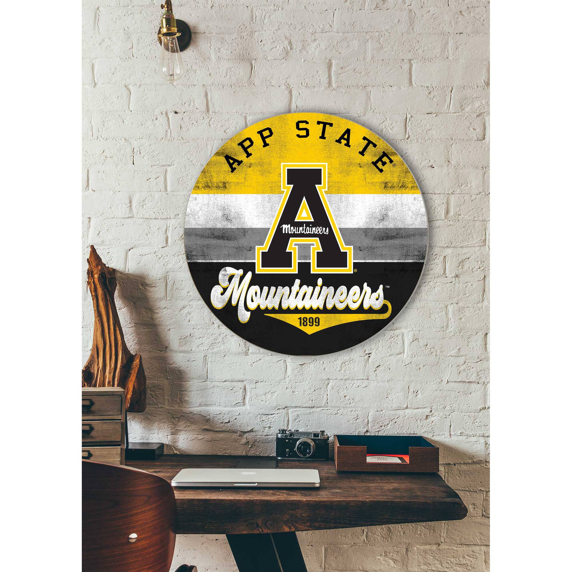 Jardine Appalachian State Mountaineers 20'' x 20'' Retro Logo Circle ...