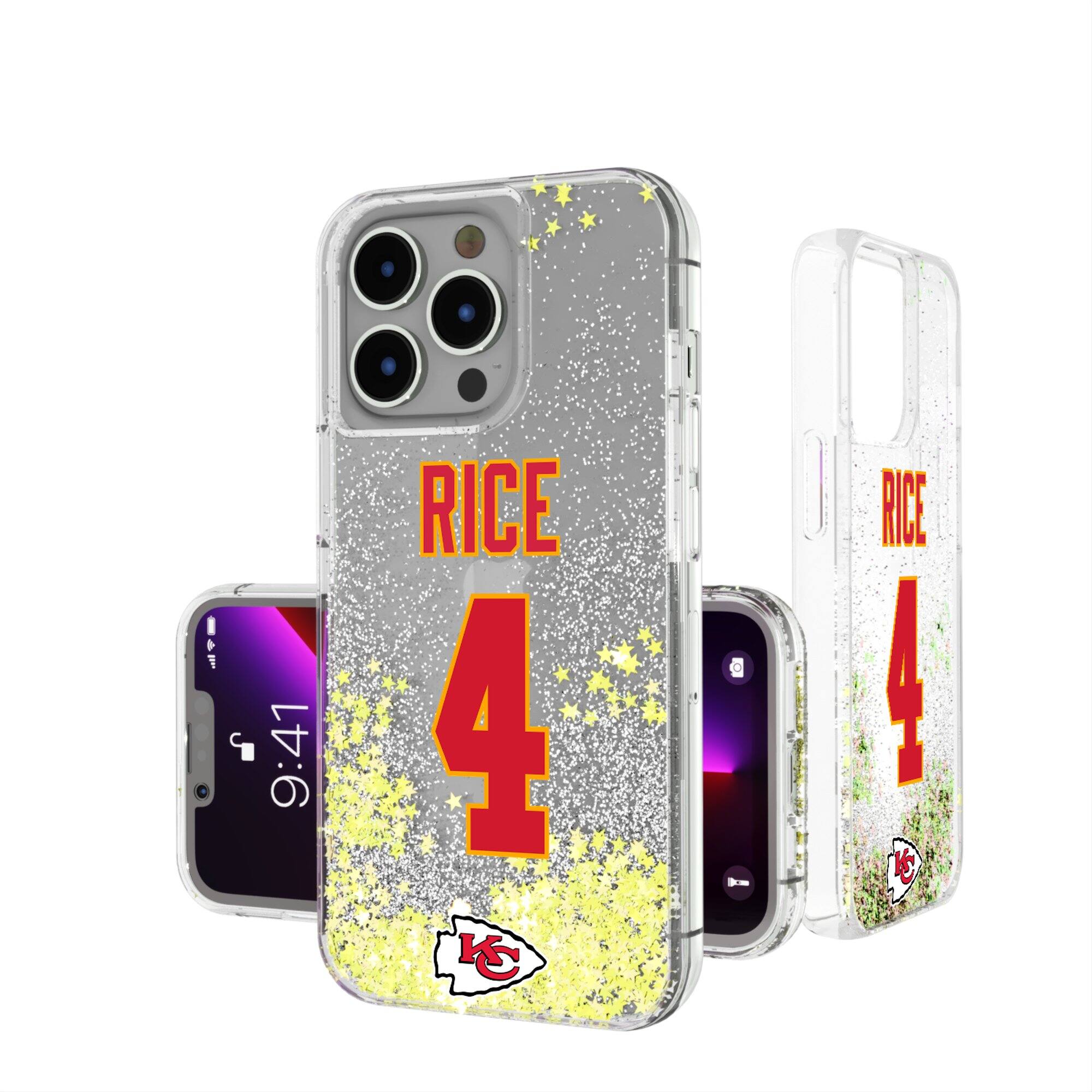 Keyscaper NFL Rashee Rice Kansas City Chiefs iPhone Glitter Phone Case ...