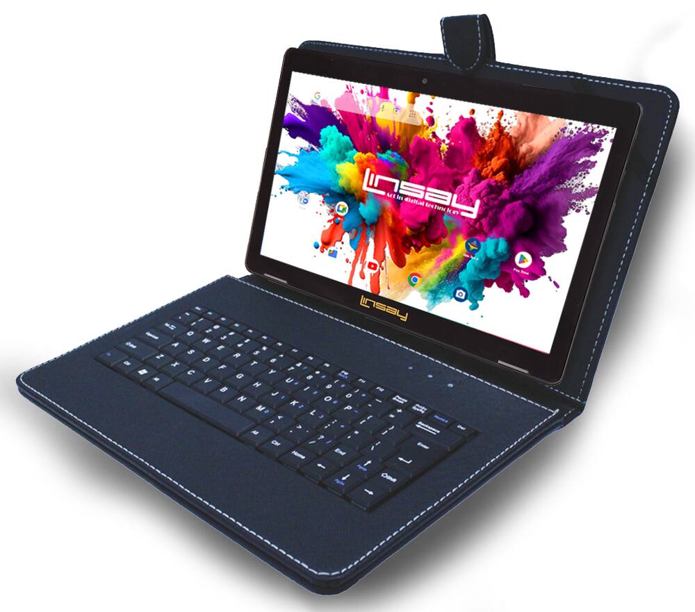 LINSAY 10.1" Octa Core 128GB Storage Android 15 Tablet Dual Camera ...