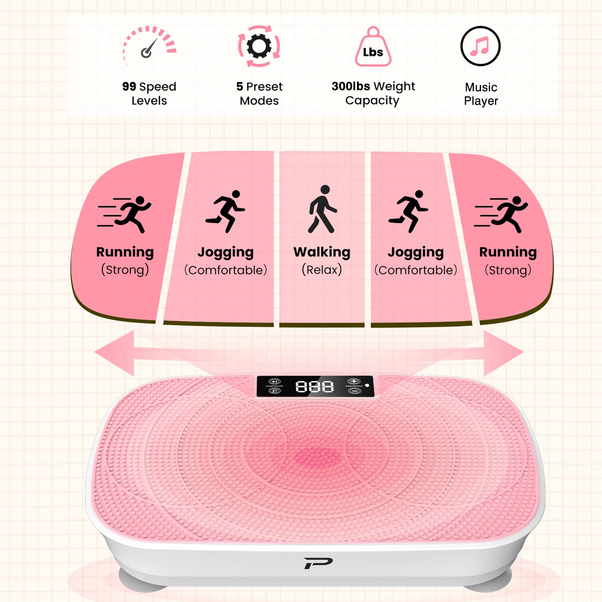 KERDOM Vibration Plate Gym Music Player Function, Full Body Rocking ...