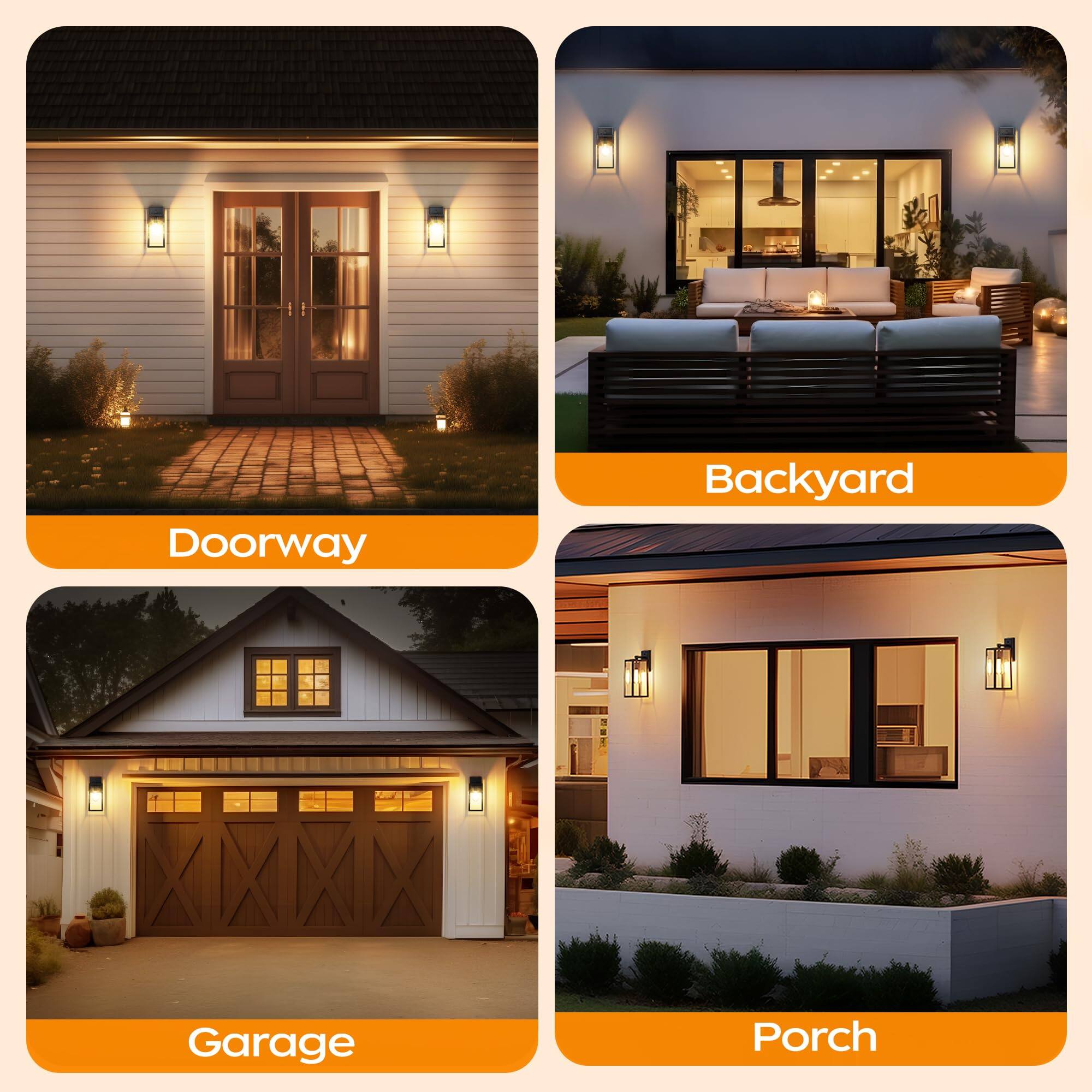 Dazzling Pops PARTPHONER Dusk Dawn Outdoor Light Fixtures Wall Mount ...