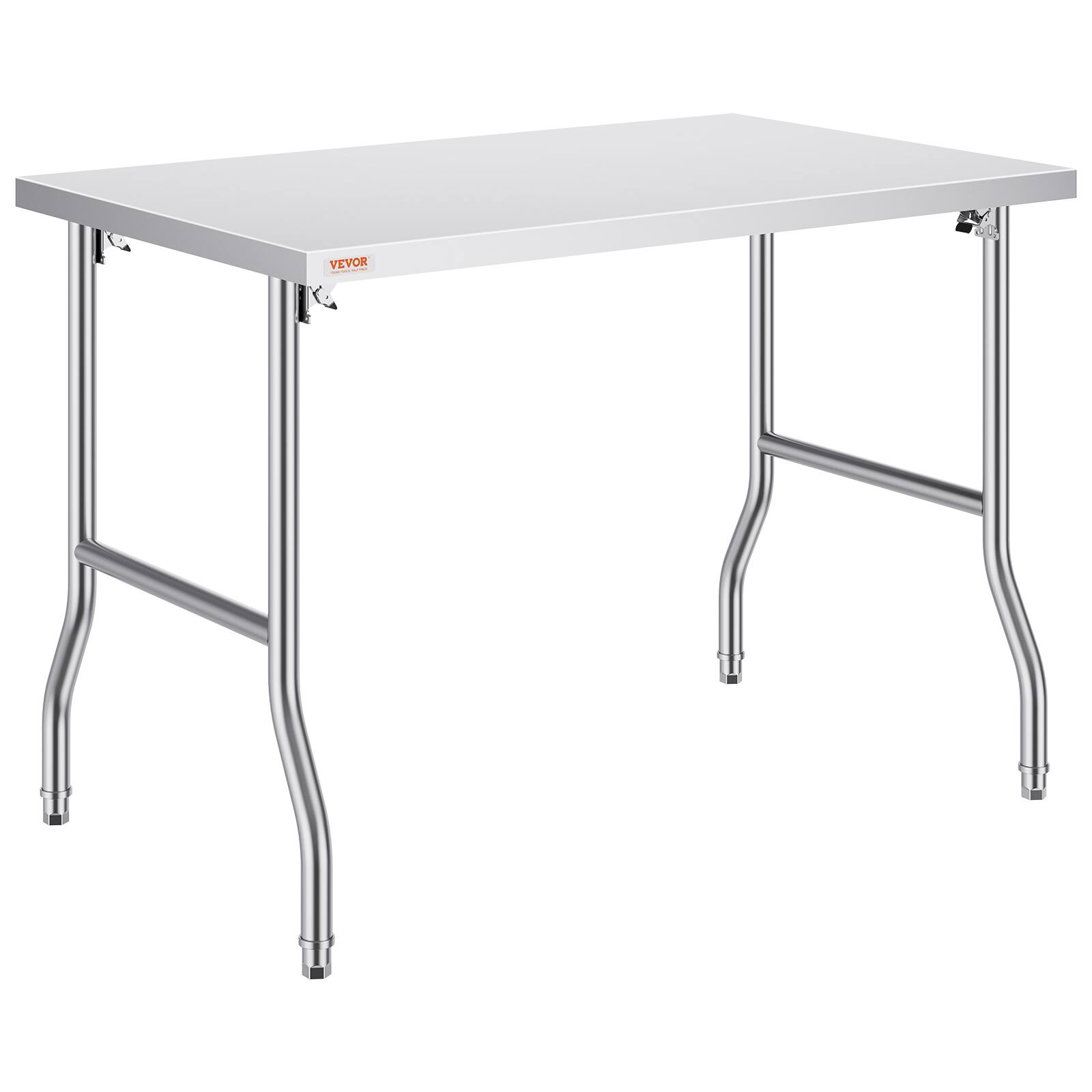 VEVOR Folding Commercial Prep Table, 48 x 30 Inch Commercial Worktable ...