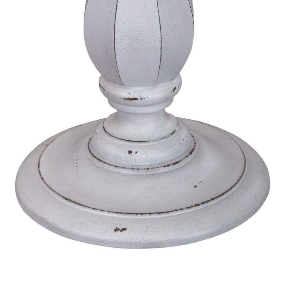 Starlight Canyon Home Antique Accent Table with Round Top White ...