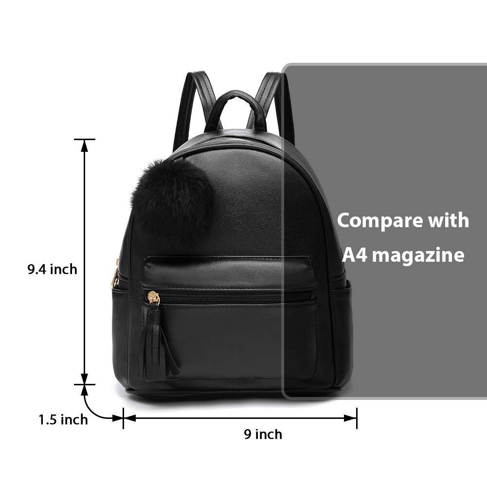 Pacoar Cade Mini Backpack Purse For Teens Women Purses Pu Leather Pom ...