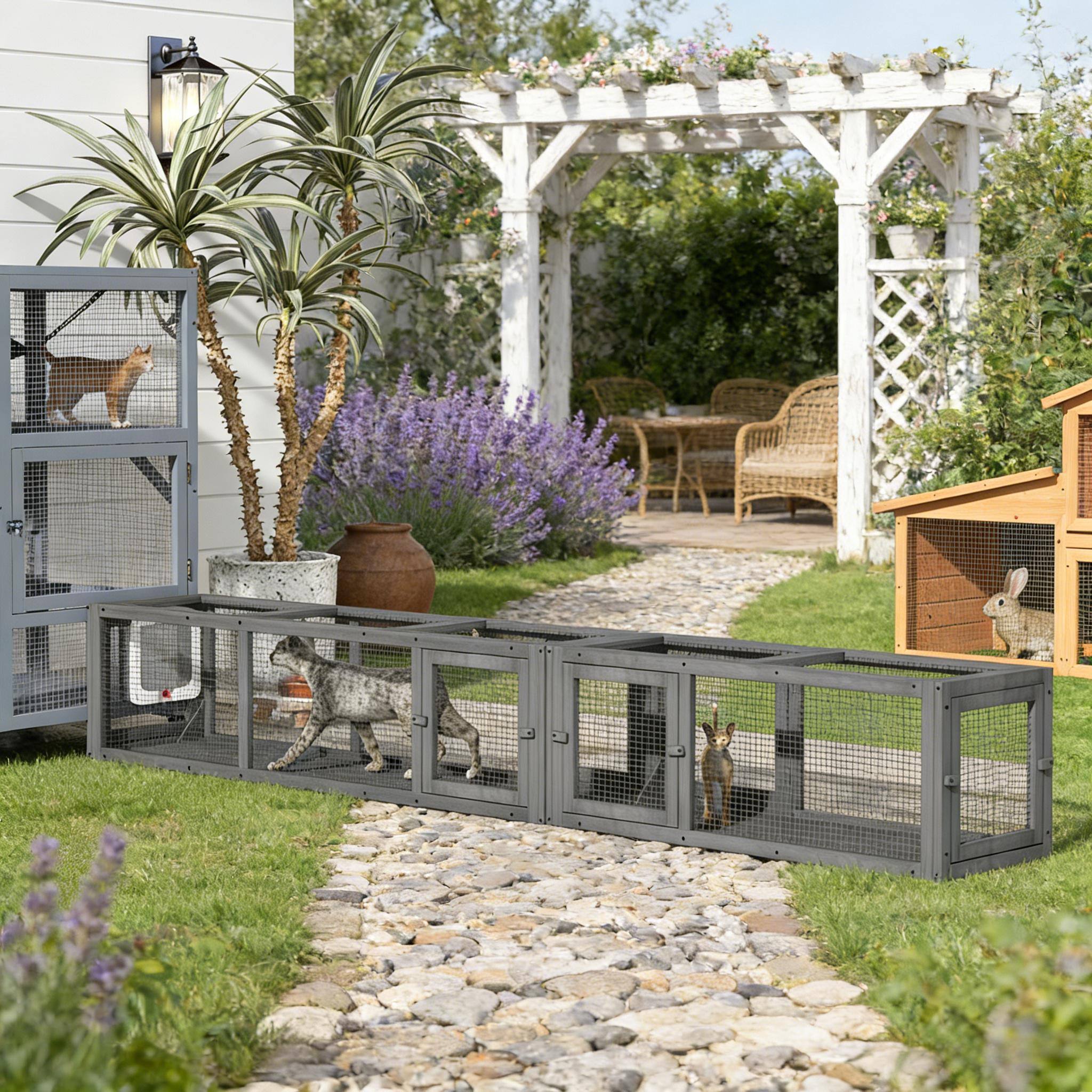 TinyHomie Wooden Cat Tunnel Cat Play Tunnel SF-J-T3971P436852 - Best Buy