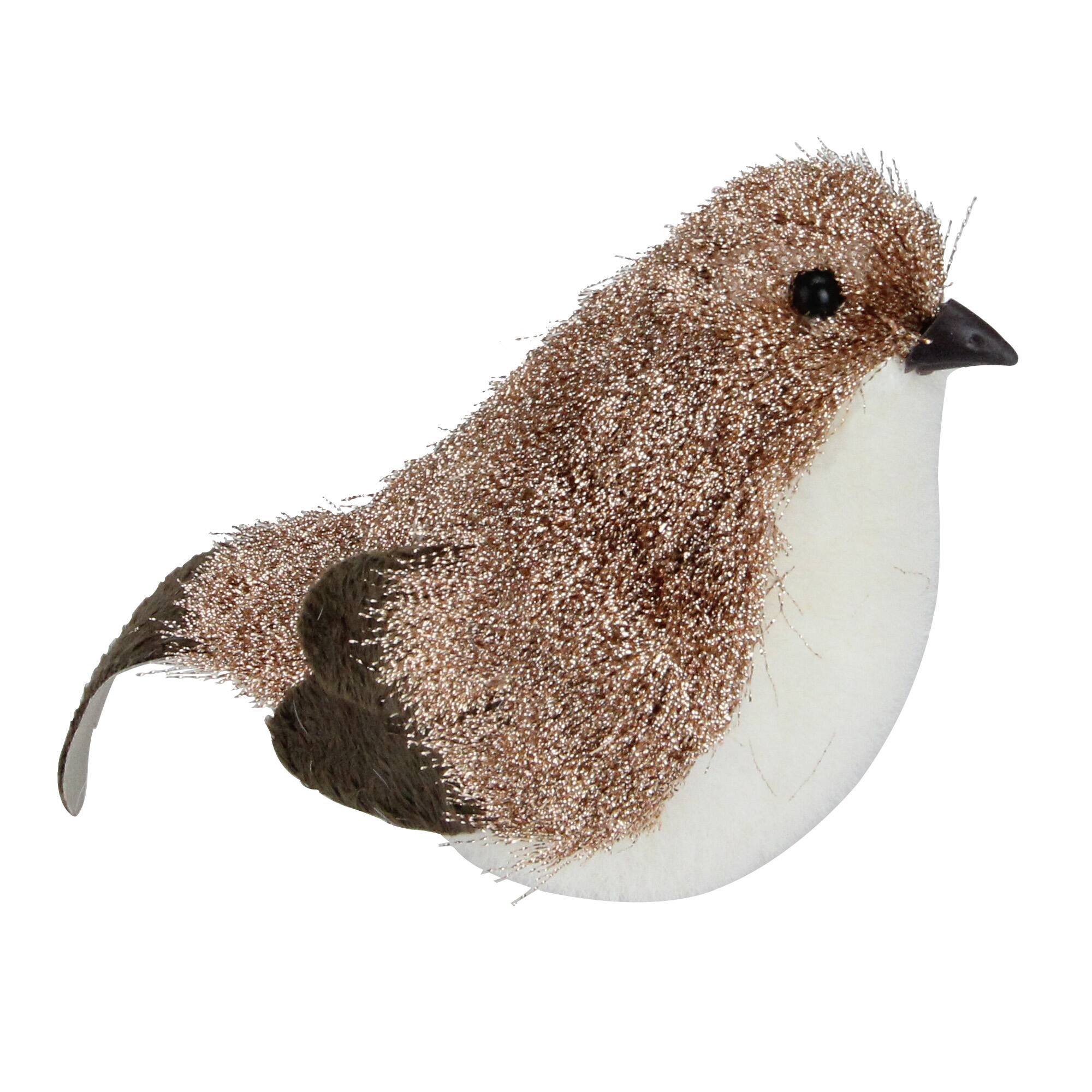 Northlight Sparkle Bird Figure Christmas Decoration 6.25" and White ...