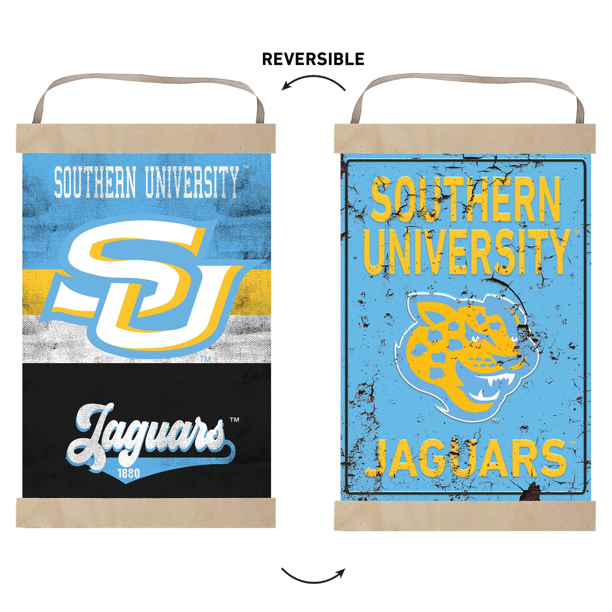 Jardine Southern University Jaguars Retro Logo Banner Sign Light Blue ...