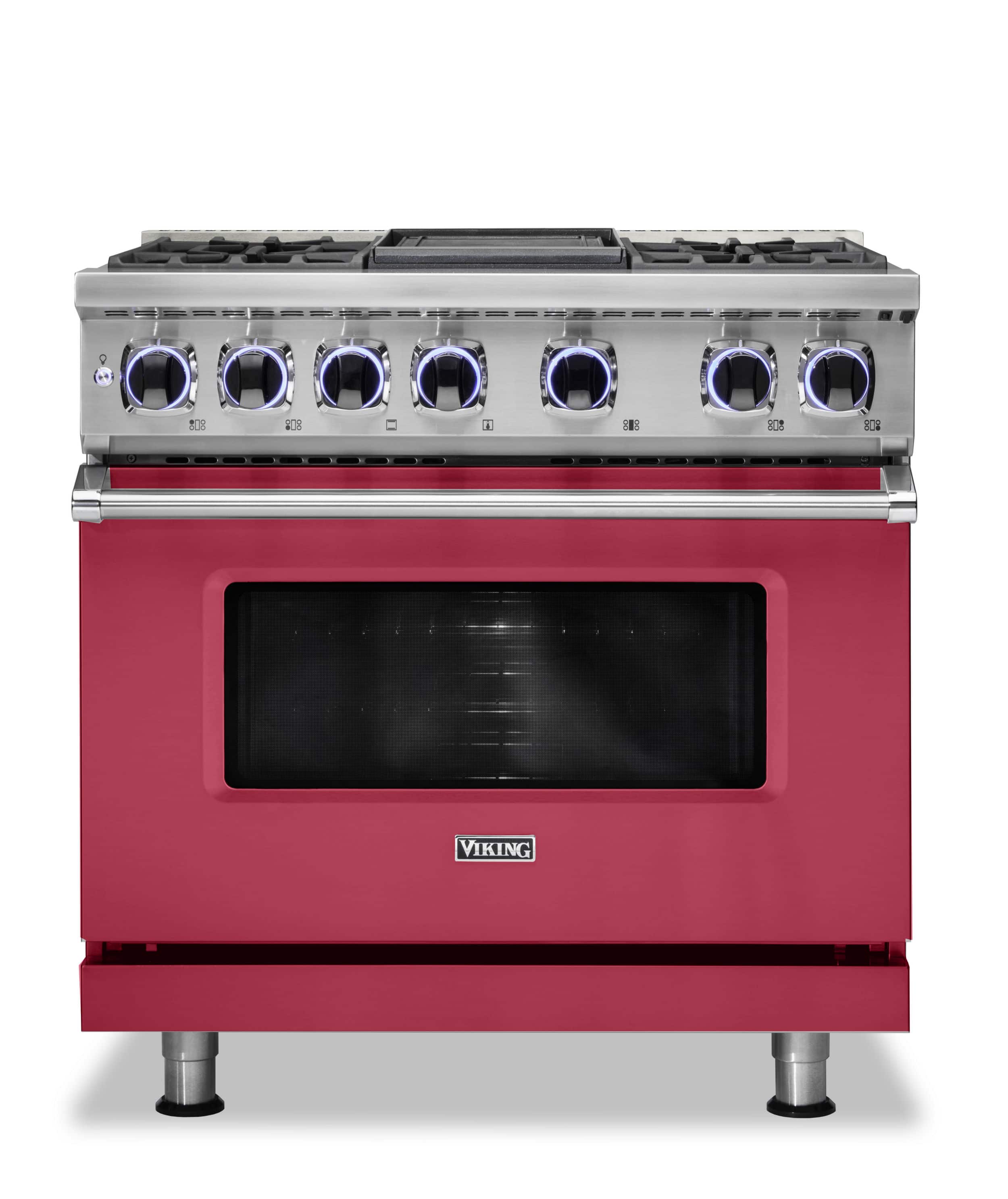 Viking 36"W./24"D. Dual Fuel Sealed Burner Range-4 Burners/Griddle-Valentine Valentine ...