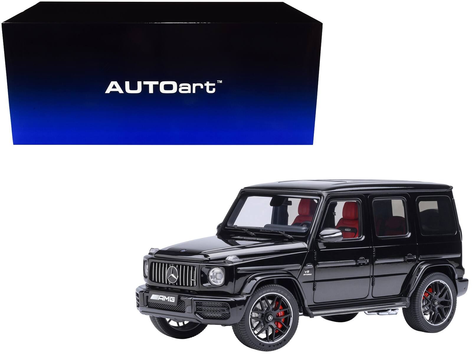 2019 Mercedes Benz AMG G63 with Red Interior 1/18 Model Car by Autoart ...