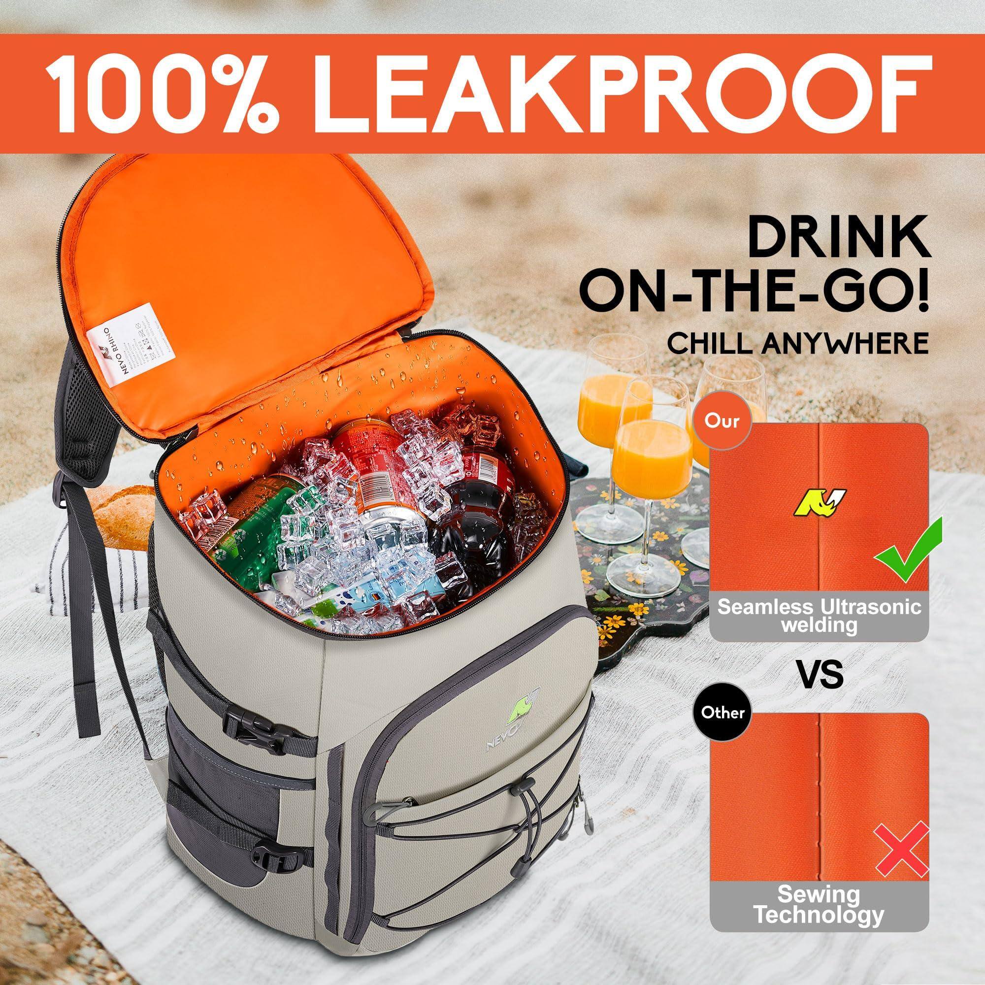Live At Space Backpack Coolers Insulated Leak Proof 36 54 Cans Portable ...