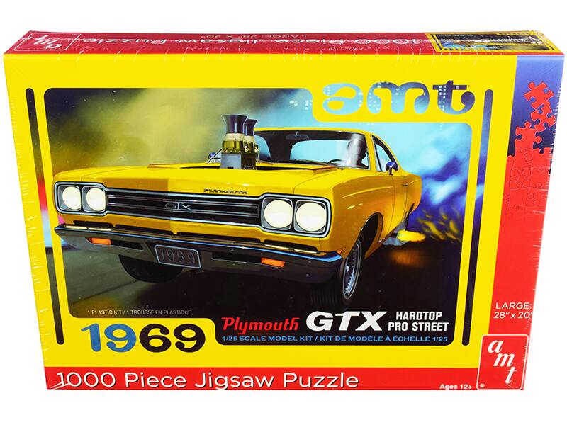 Jigsaw Puzzle 1969 Plymouth GTX Hardtop Pro Street MODEL BOX PUZZLE ...