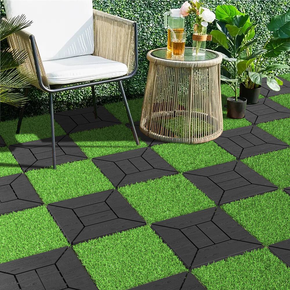 GOODSILO 44 Pack 12 Inch Interlocking Deck Tiles, DIY Balcony & Patio ...