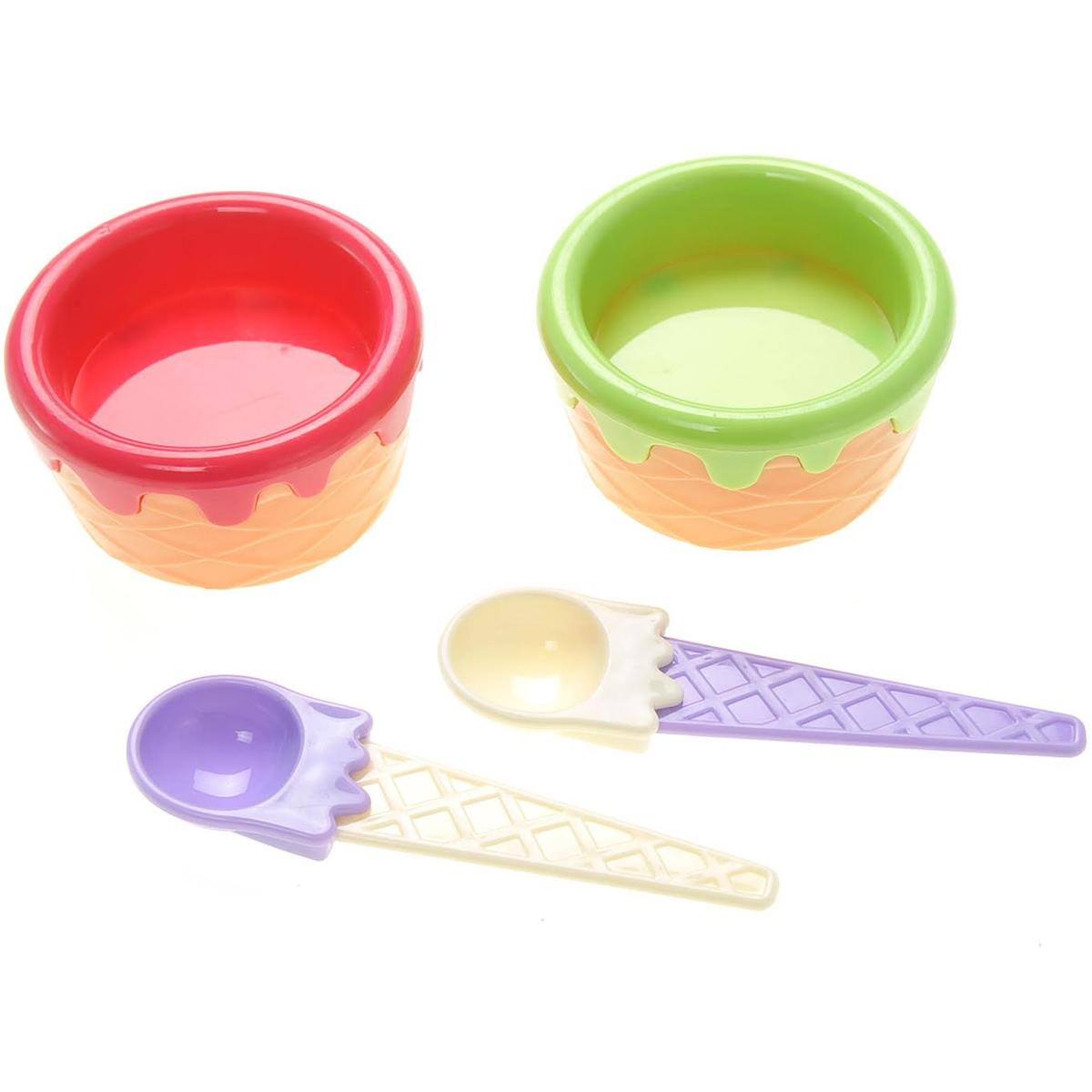 JuzToys Kids Pretend Play Ice Cream Toy Playset – Play Food Set ...