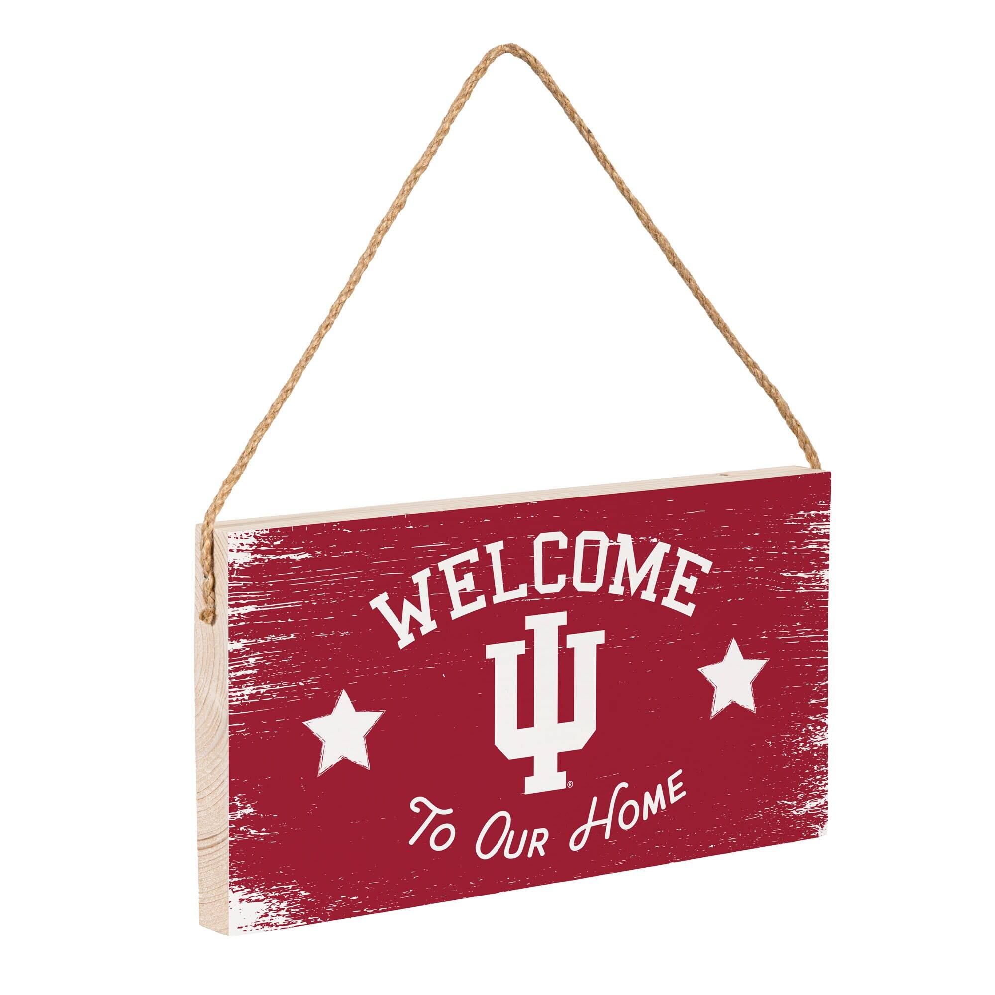 Evergreen Enterprises Indiana Hoosiers 6" x 11" Welcome Home Wood Wall ...