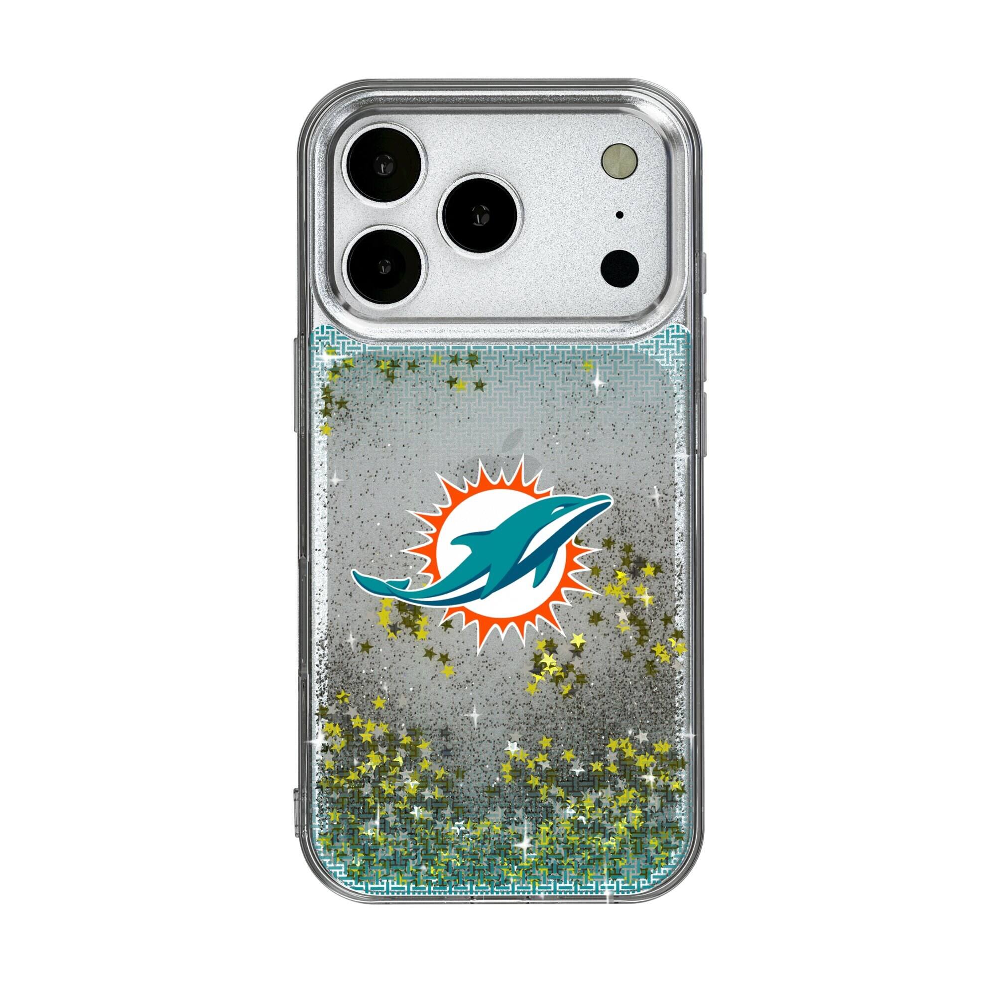 Keyscaper NFL Miami Dolphins Linen Logo iPhone Glitter Case 14 Pro Max ...