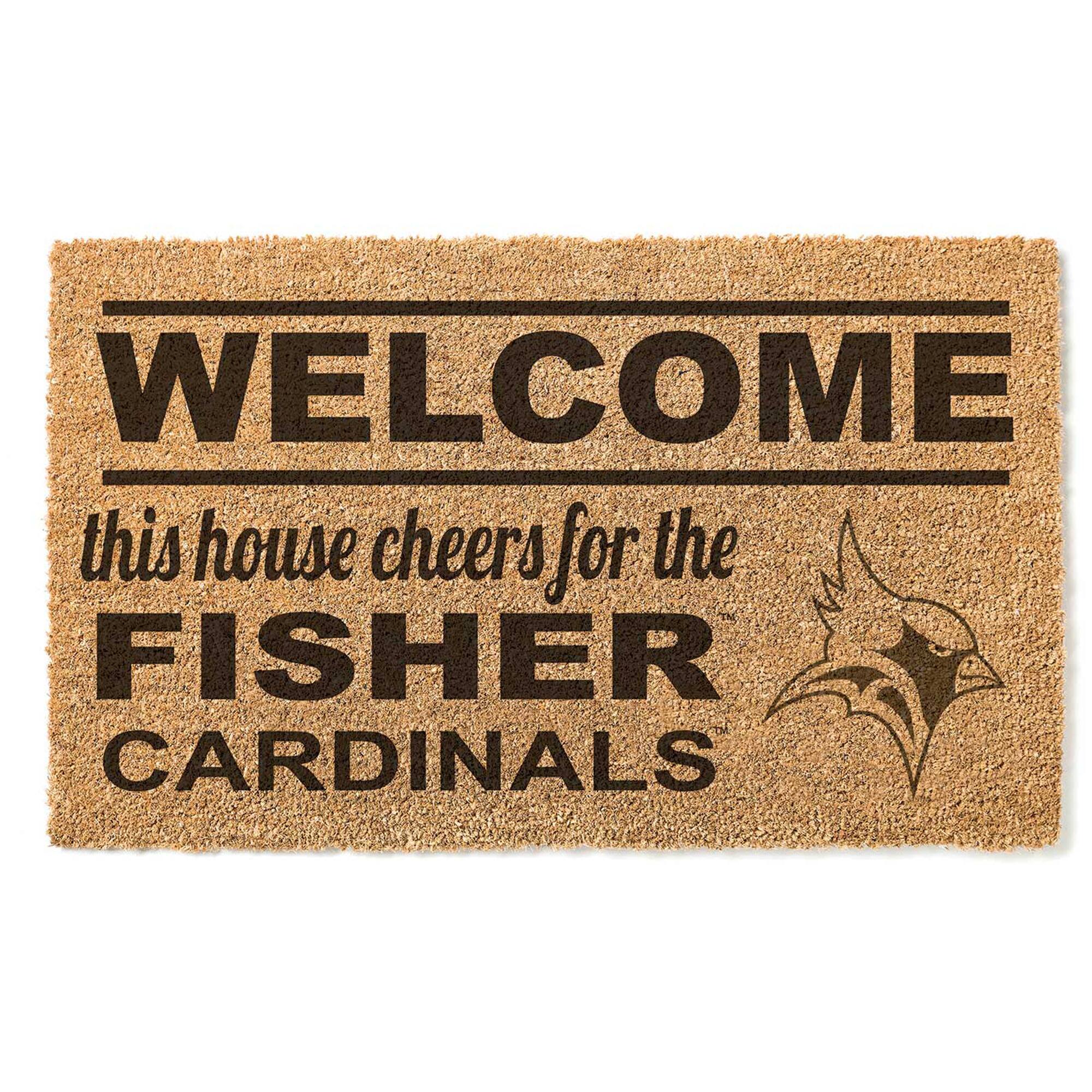 Jardine St. John Fisher Cardinals 18" x 30" Welcome Doormat Brown ...