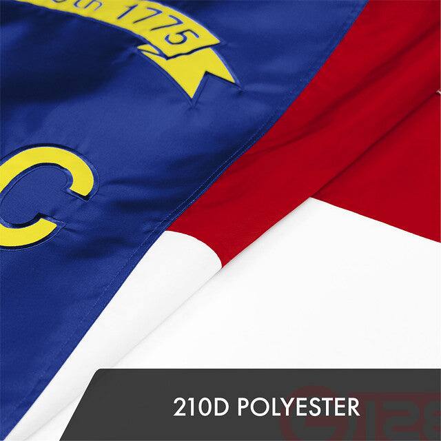 G128 North Carolina State Flag 3x5 ft 2 Pack Embroidered Polyester ...