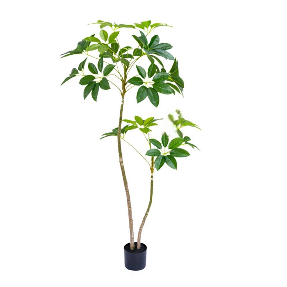 Babevy Artificial umbrella tree, 5.2ft tall fake plant, with planter ...